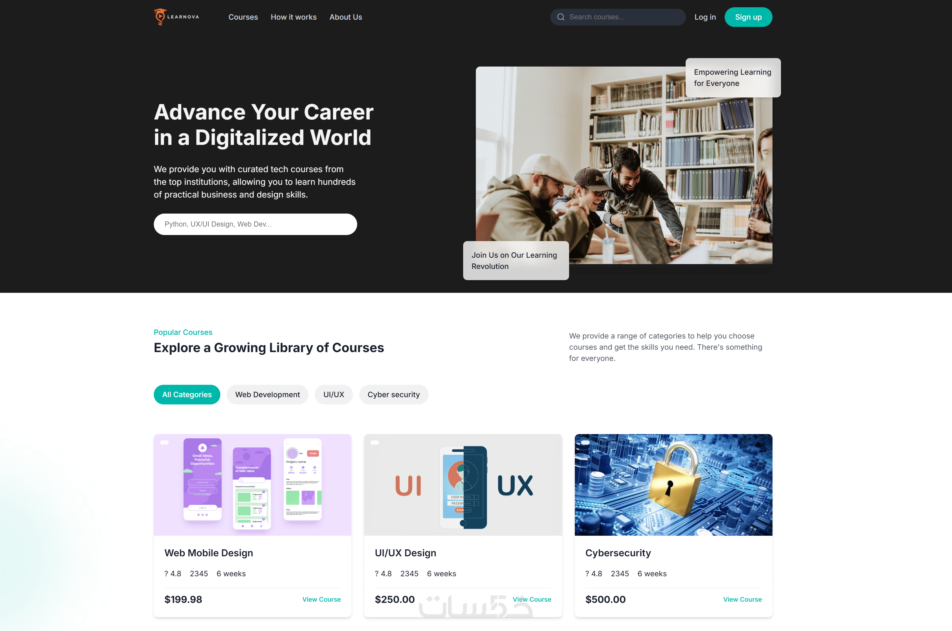 تصميم موقع احترافي ومتجاوب باستخدام HTML وCSS وJavaScript - خمسات