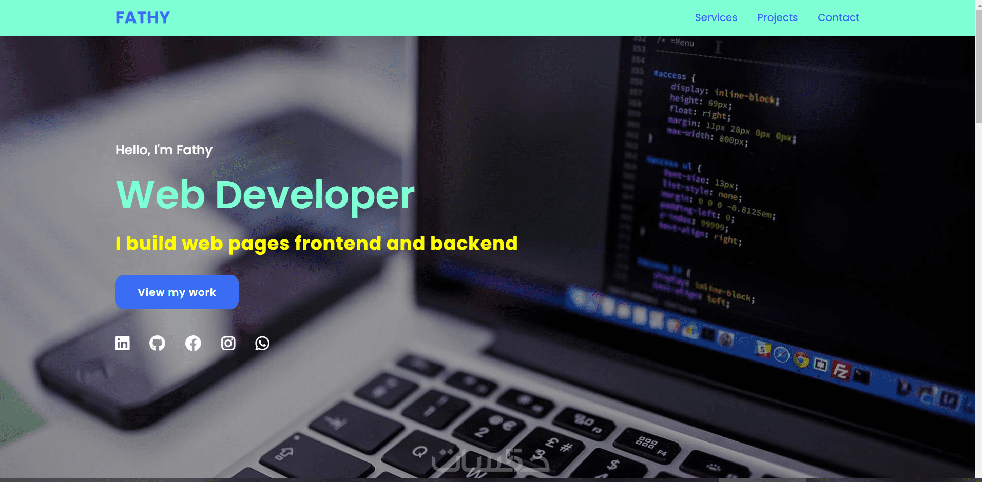 تصميم وبرمجة صفحة ويب متجاوبة باستخدام HTML وCSS وJavaScript - خمسات