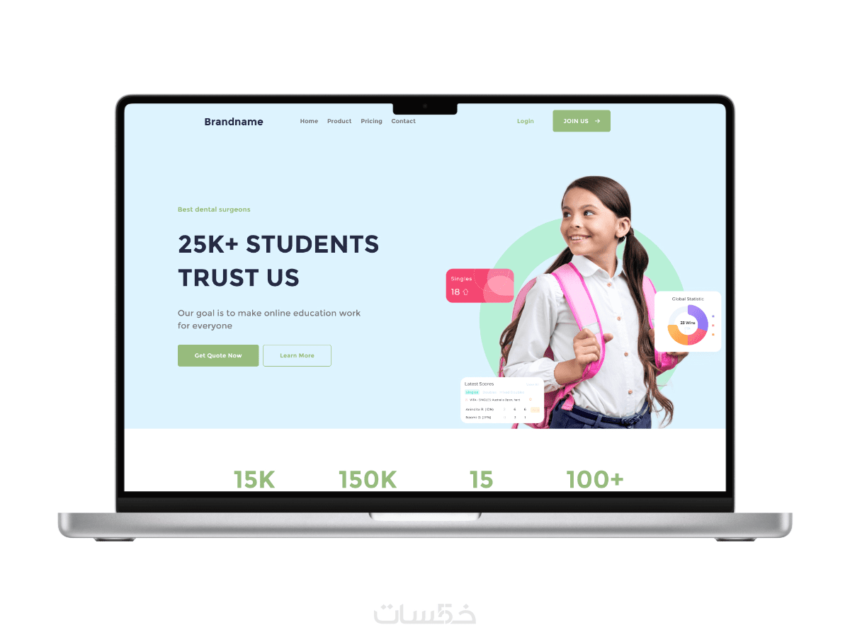 تصميم موقع متجاوبHTML5 , CSS3 , Bootstrap , JQ - خمسات