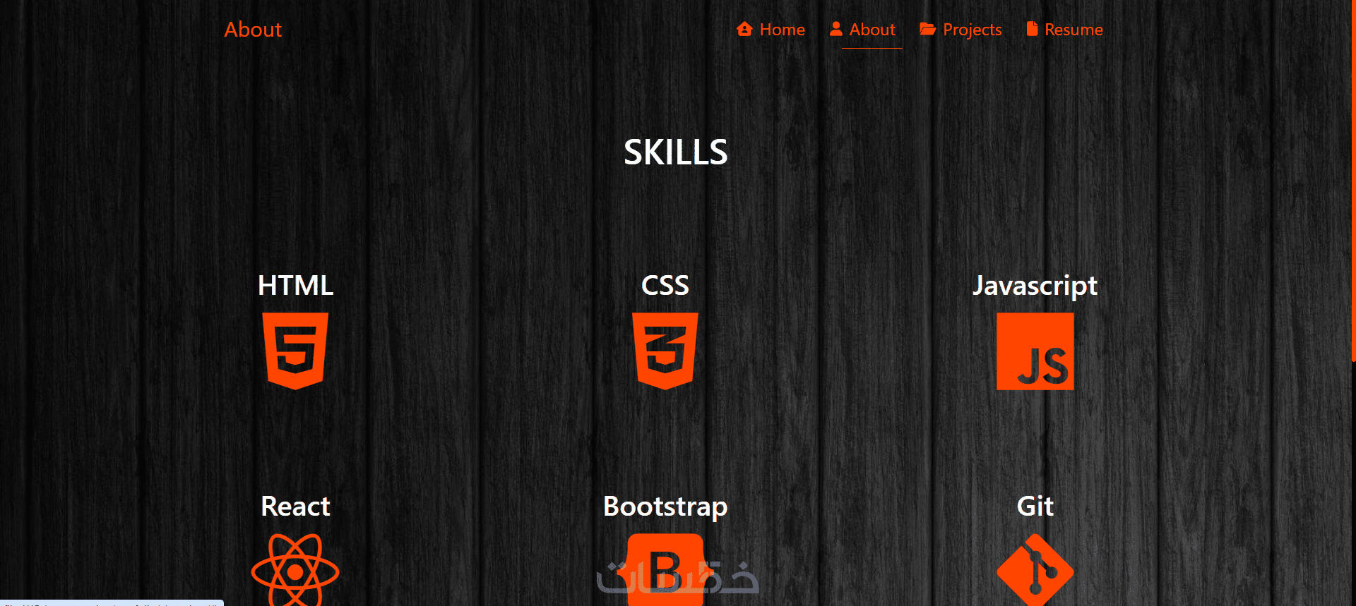 portfolio باستخدام HTML ,CSS , Javascript - خمسات