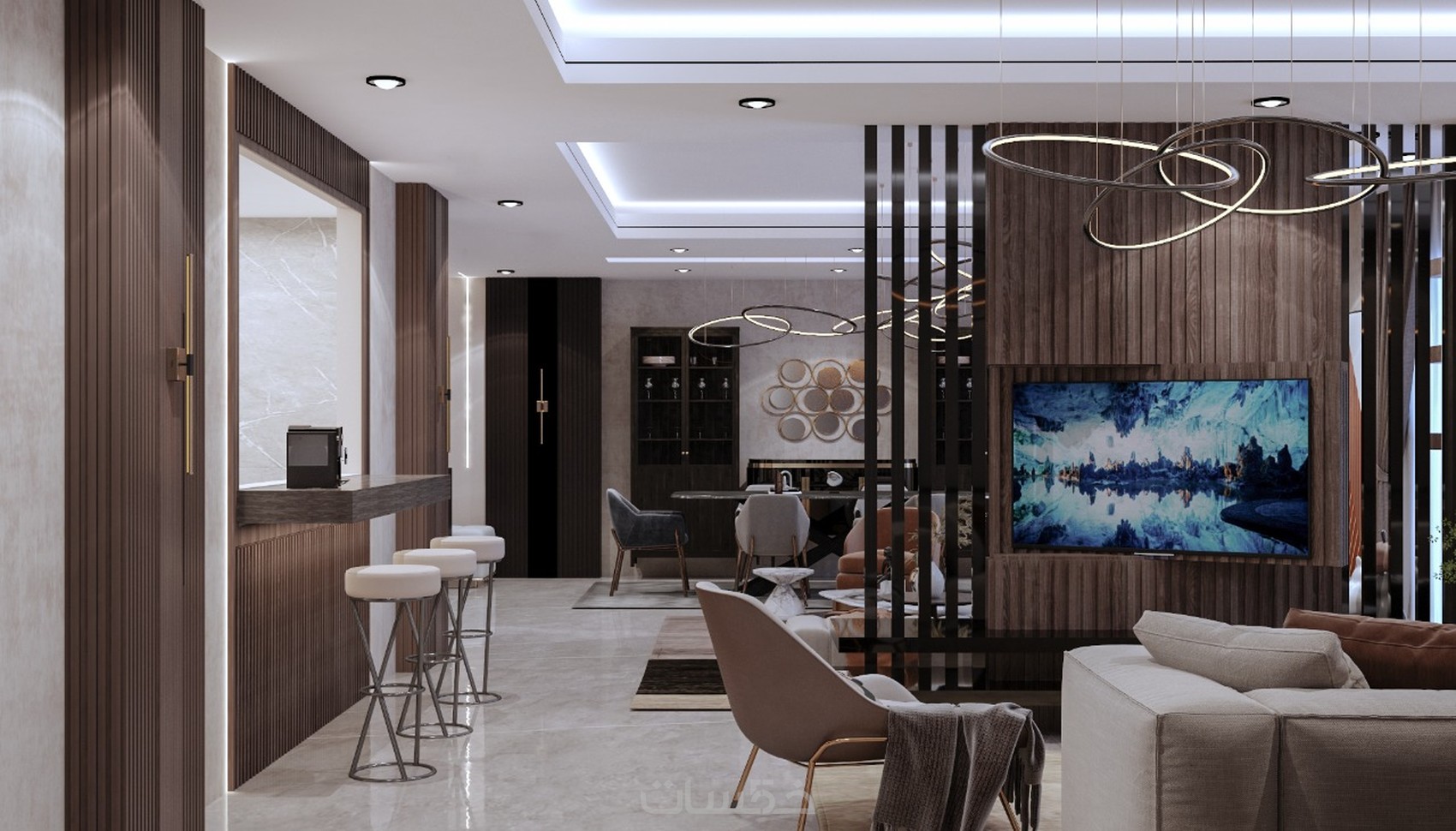 تصميم داخلي ببرنامج 3dmax - خمسات