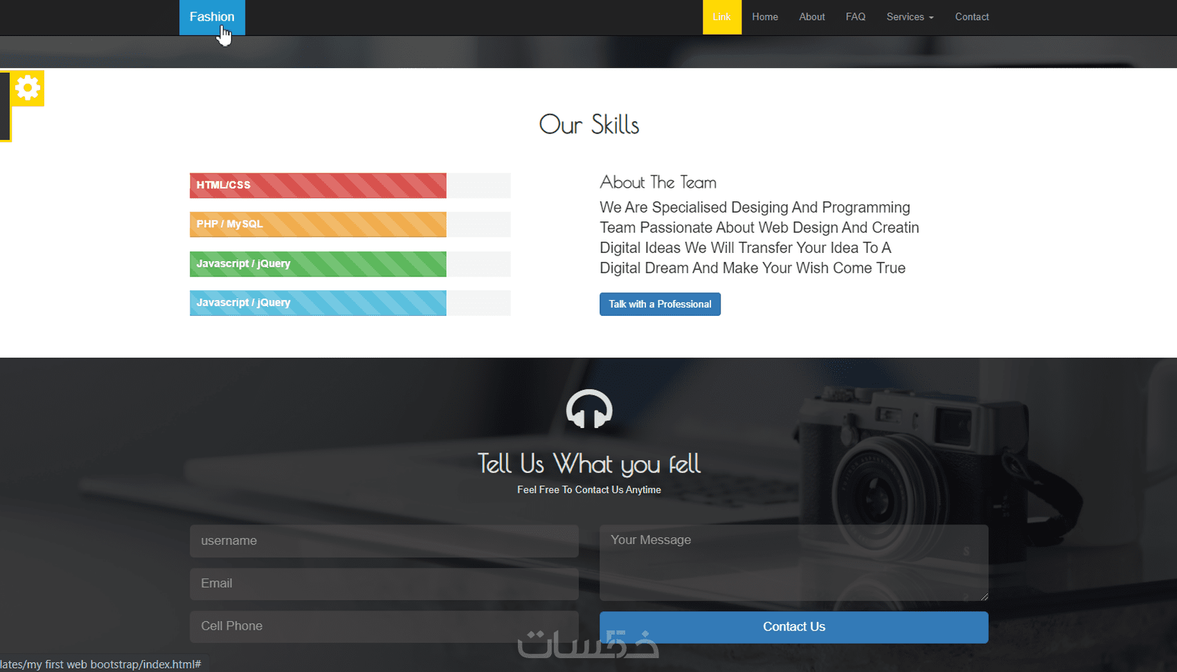 تصميم موقعك ب Html, Css3, Bootstrap, JQuery صفحتين ب 5 دولار - خمسات