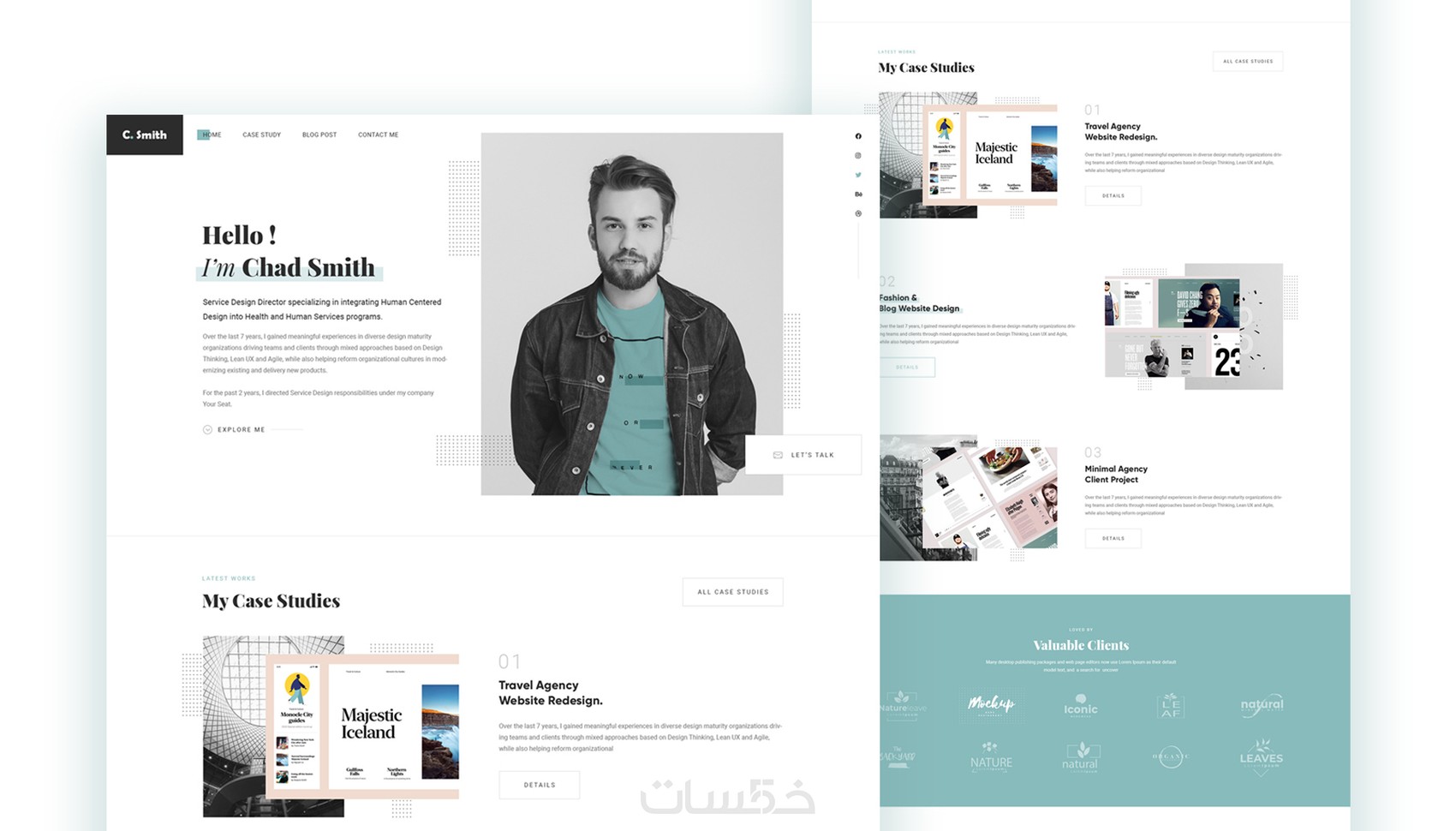 تصميم Portfolio خاص بك باستخدام تقنيات ال html5 CSS3 js - خمسات