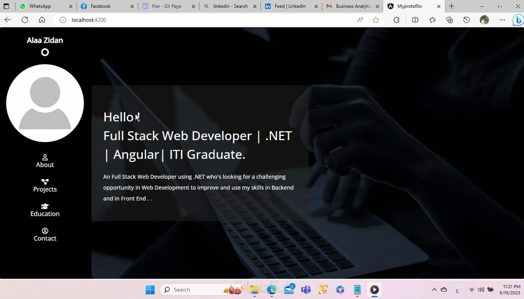 تصميم Portfolio خاص بك باستخدام تقنيات ال html5 CSS3 js - خمسات