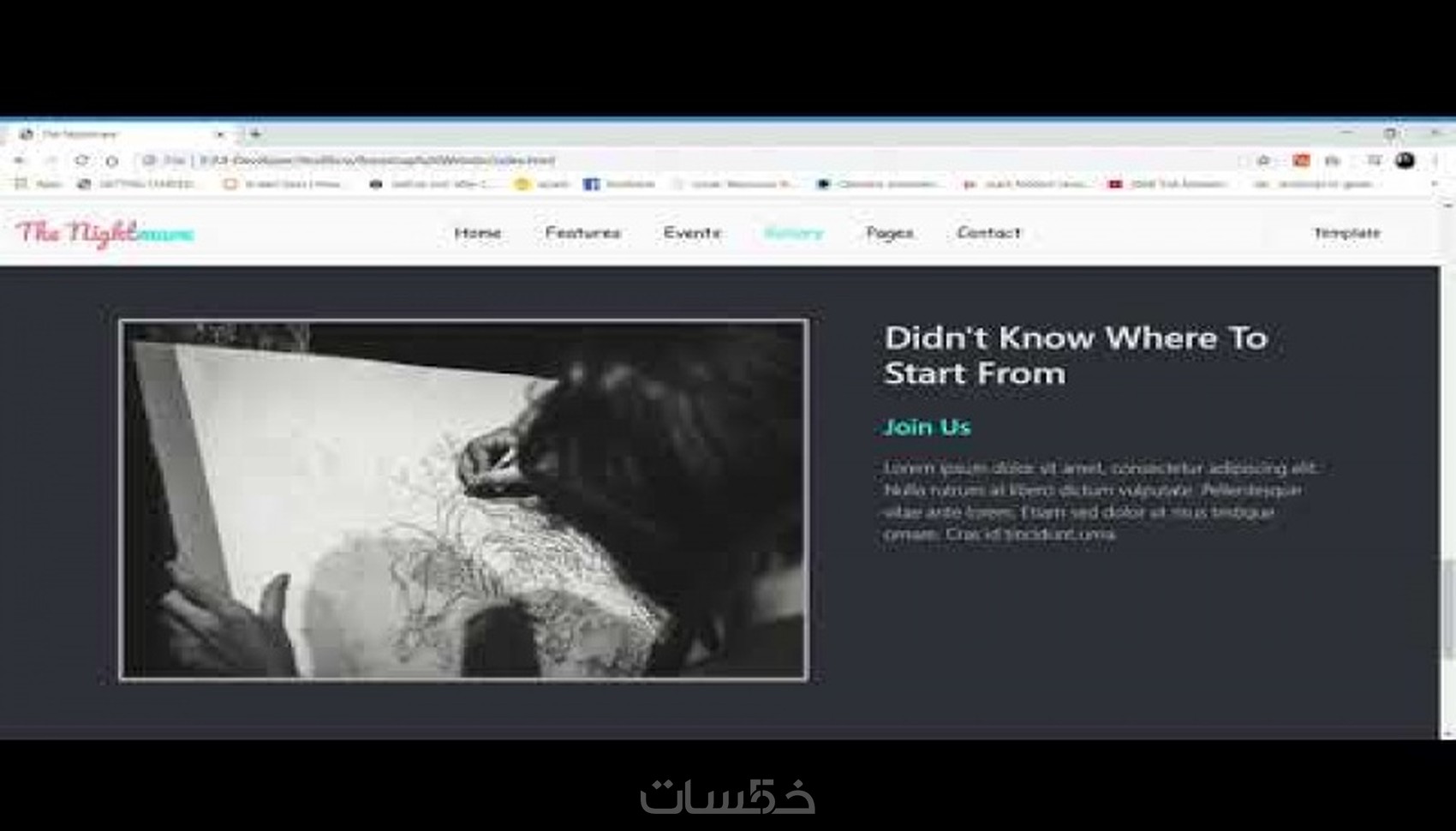 تصميم صفحة باستخدام Html5,Css3,Bootstrap,javascript,jquery - خمسات