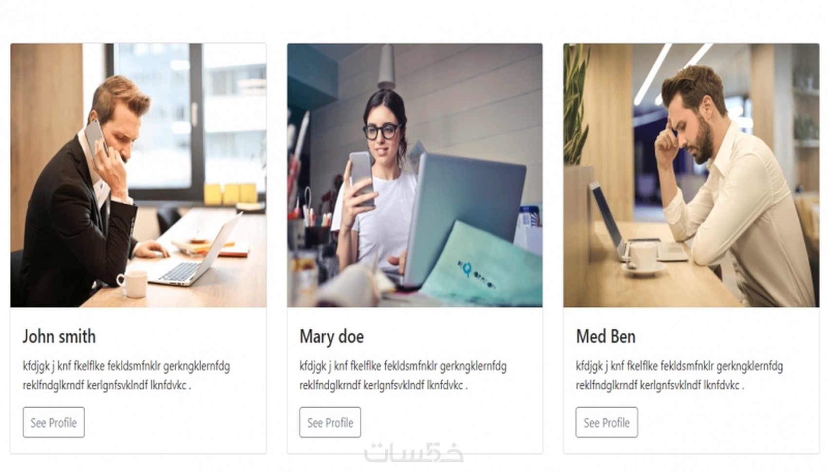 تصميم موقعك الخاص فقط بي Html Css Bootstrap Fontawesome خمسات