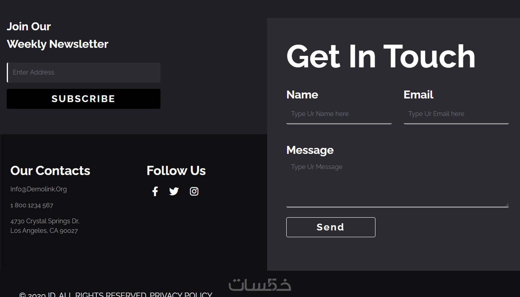 تصميم موقع ب html5, css3, bootstrap, jquery, react, sass - خمسات