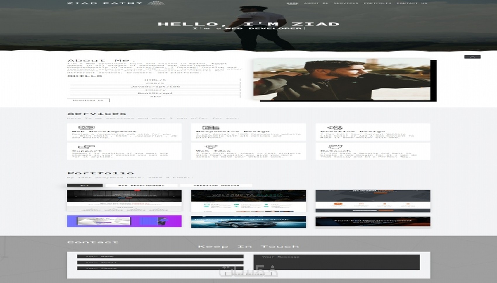 تصميم موقعك من صفحتين بjquey html5 css3 bootstrap4 5$ - خمسات