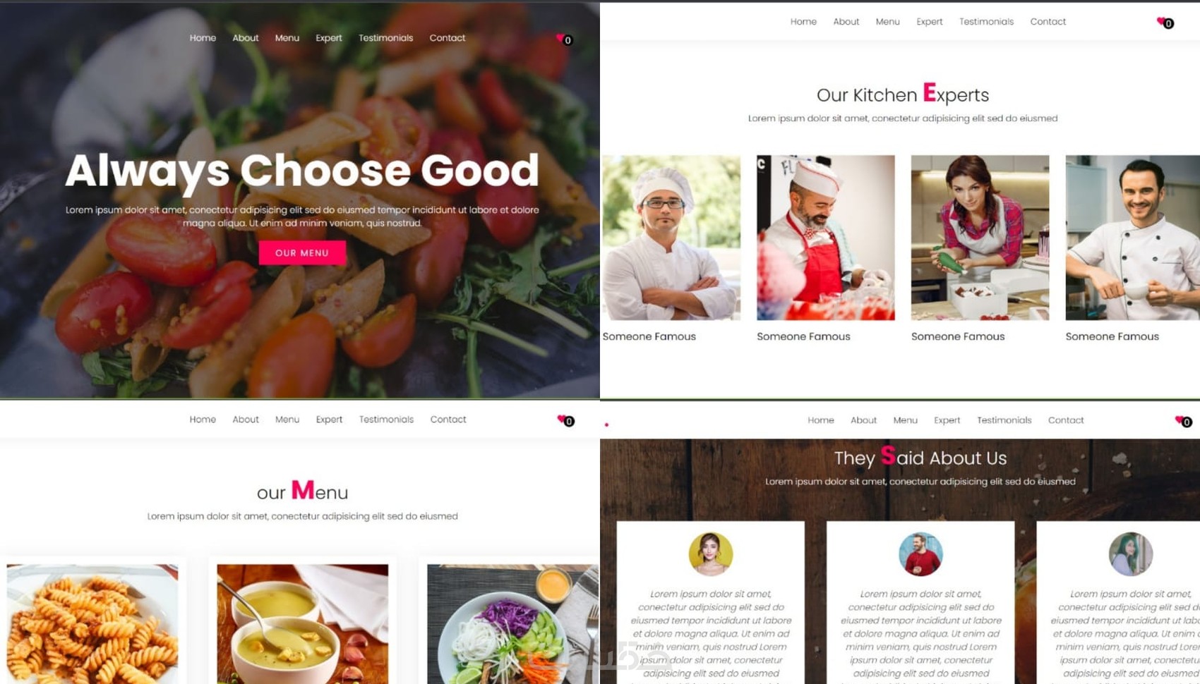 تصميم واجهه موقع باستخدام HTML CSS JS JQUERY BOOTSTRAP - خمسات