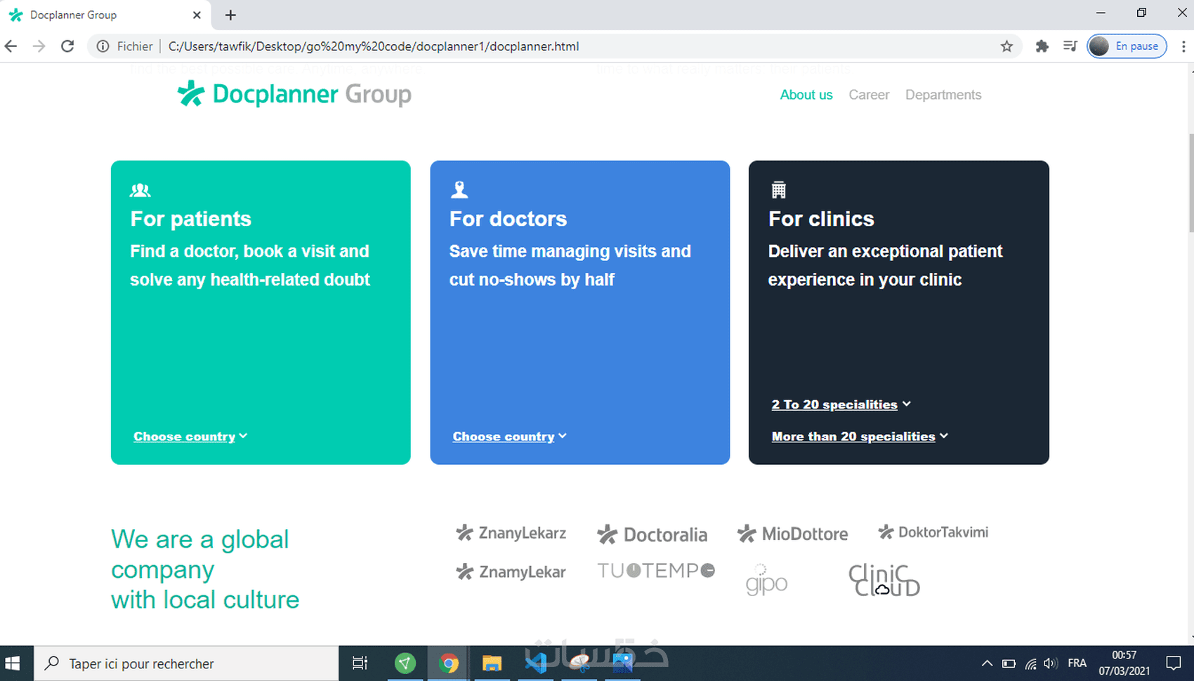 تصميم مواقع باستخدام HTML5,CSS,JavaScript - خمسات