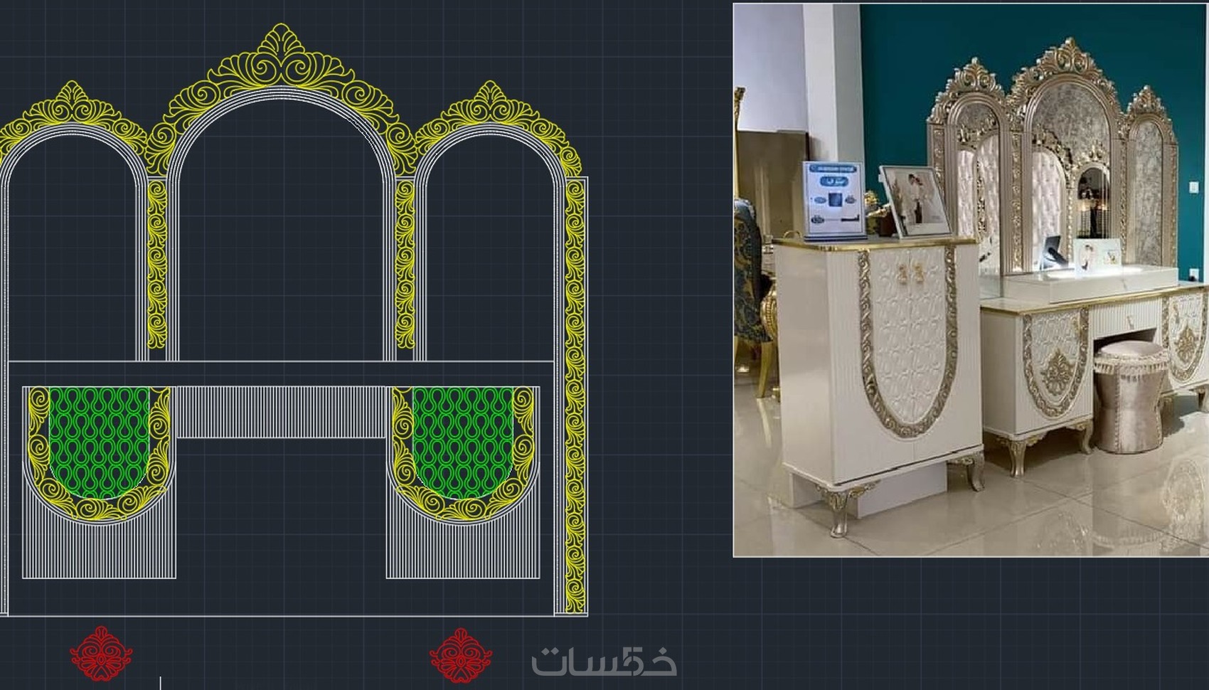 رسم التصاميم 2D , 3D لماكينات CNC - خمسات