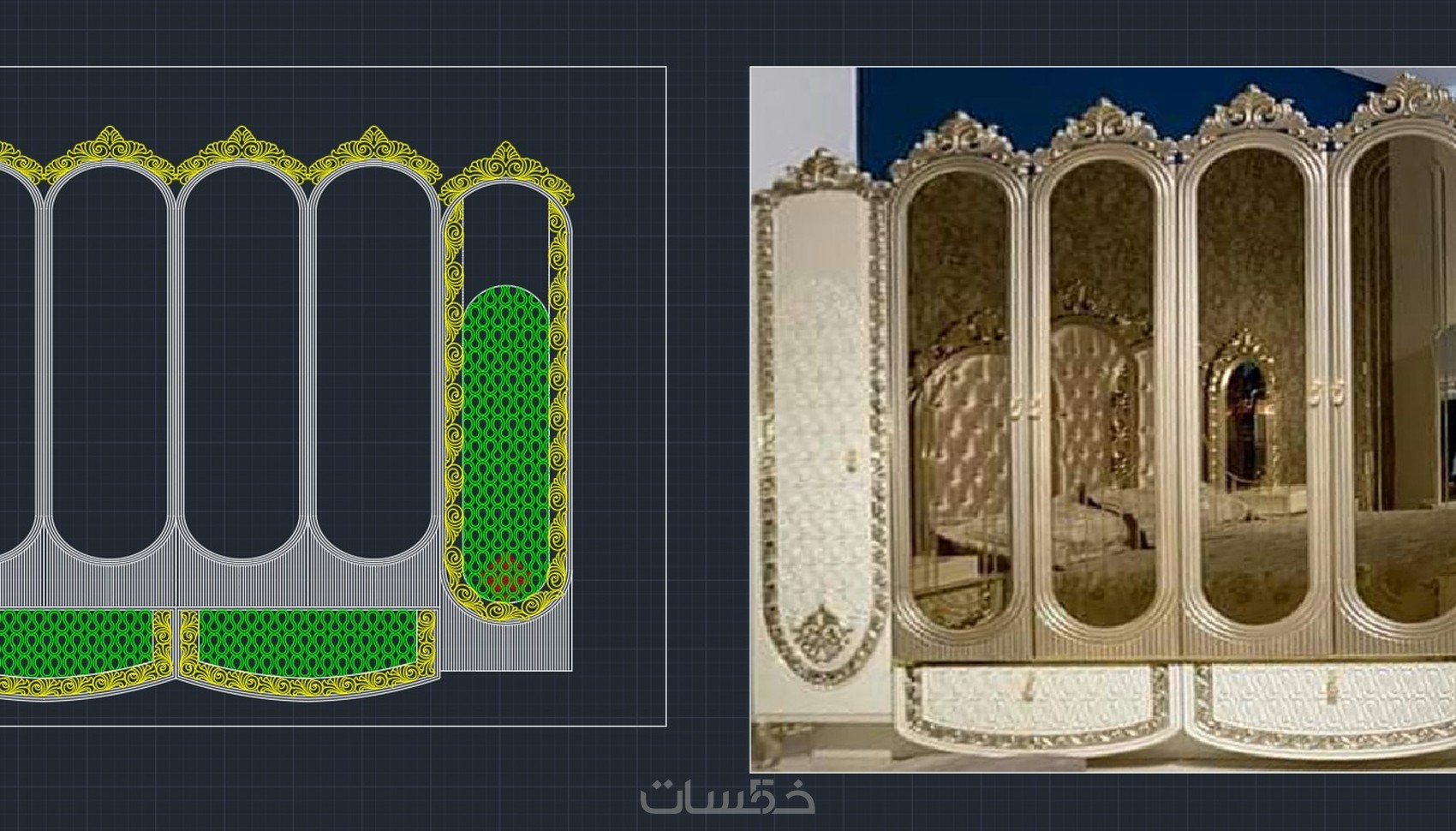 رسم التصاميم 2D , 3D لماكينات CNC - خمسات