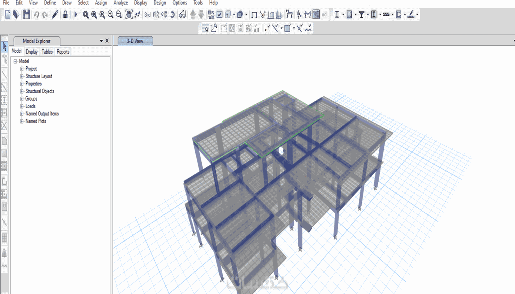 النمذجه باستخدام برنامج Etabs - خمسات