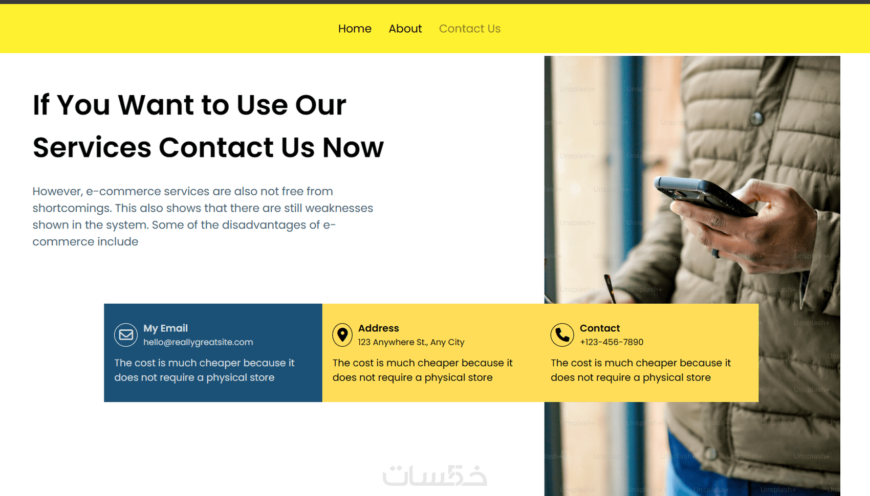 تطوير موقع تجاره باستخدام HTML5 -CSS3-Javasript-Bootstrap - خمسات