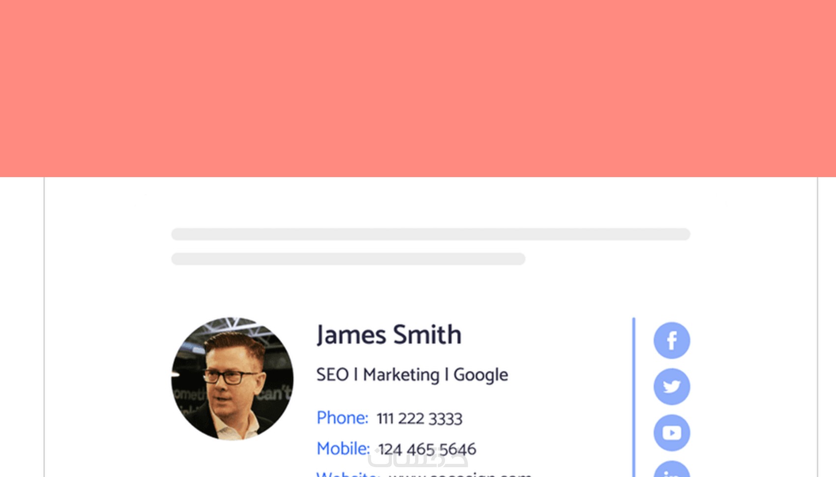 توقيع ايميل باستخدام HTML,CSS - خمسات