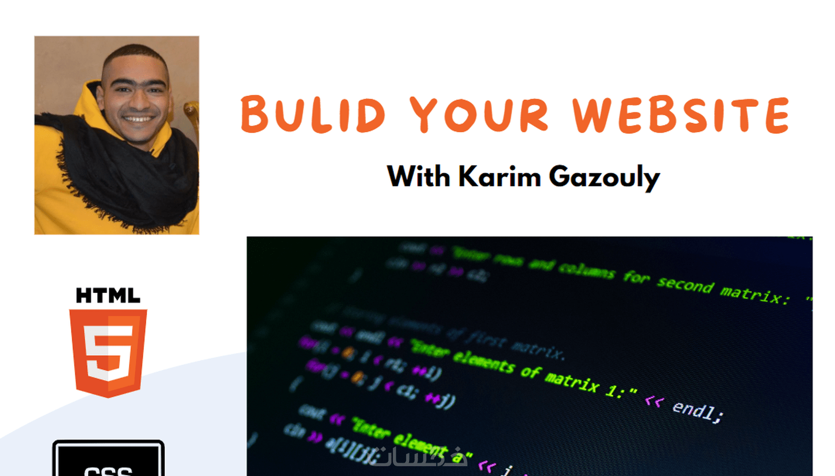 تصميم موقع ألكتروني بأستخدام HTML5 + css + java script - خمسات
