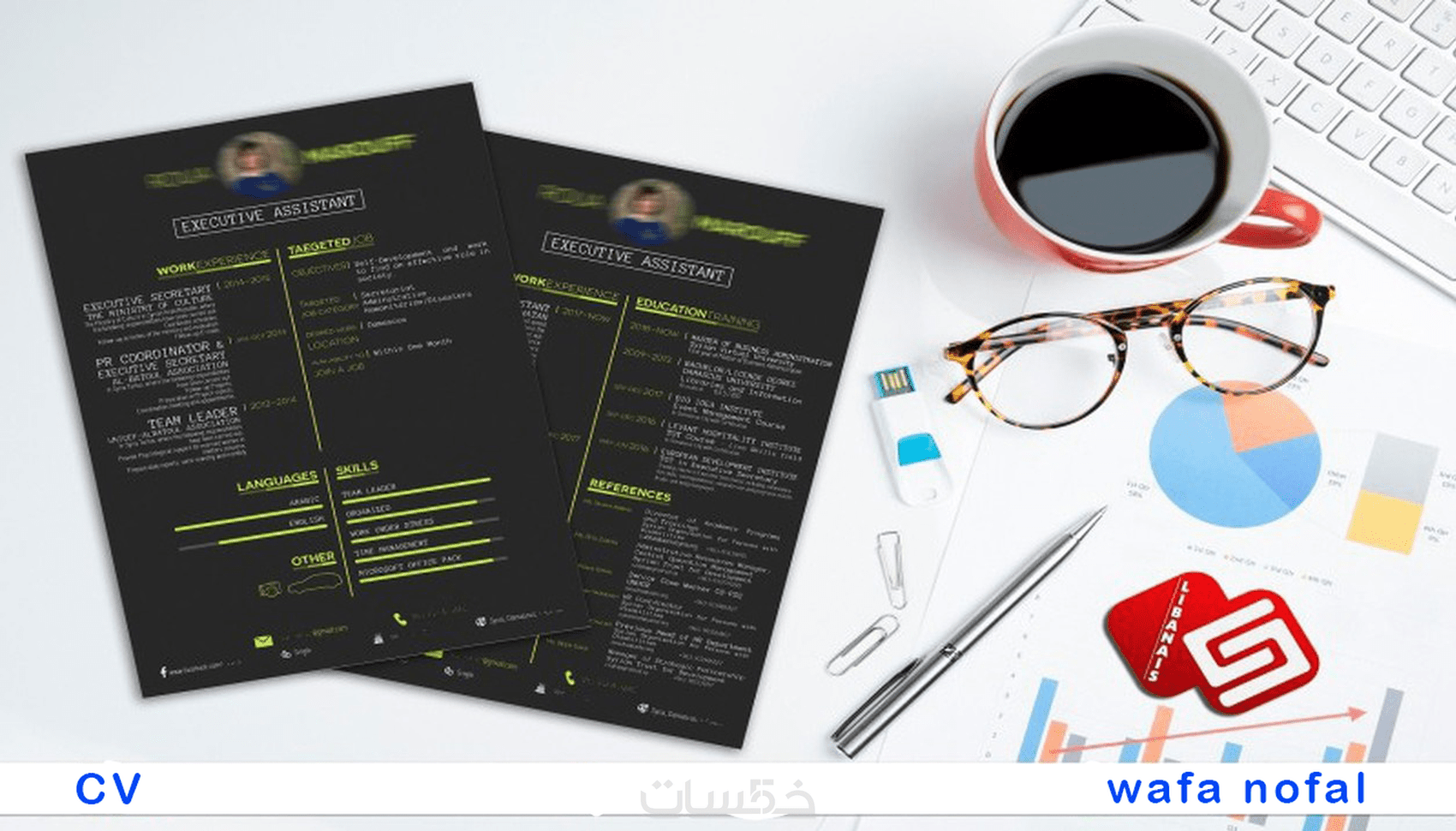 تصميم cv شخصي احترافي وكلاسيكي ورسمي - خمسات