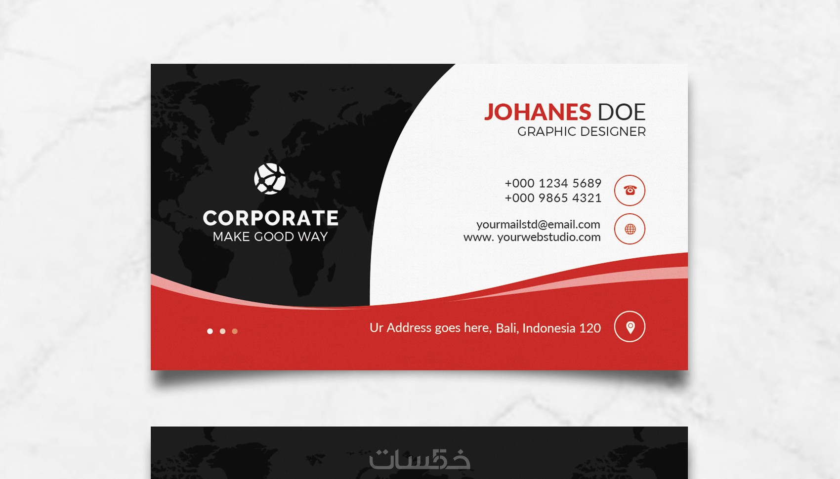 تصميم كرت شخصي business-card باحترافيه +اضافة كود qr - خمسات
