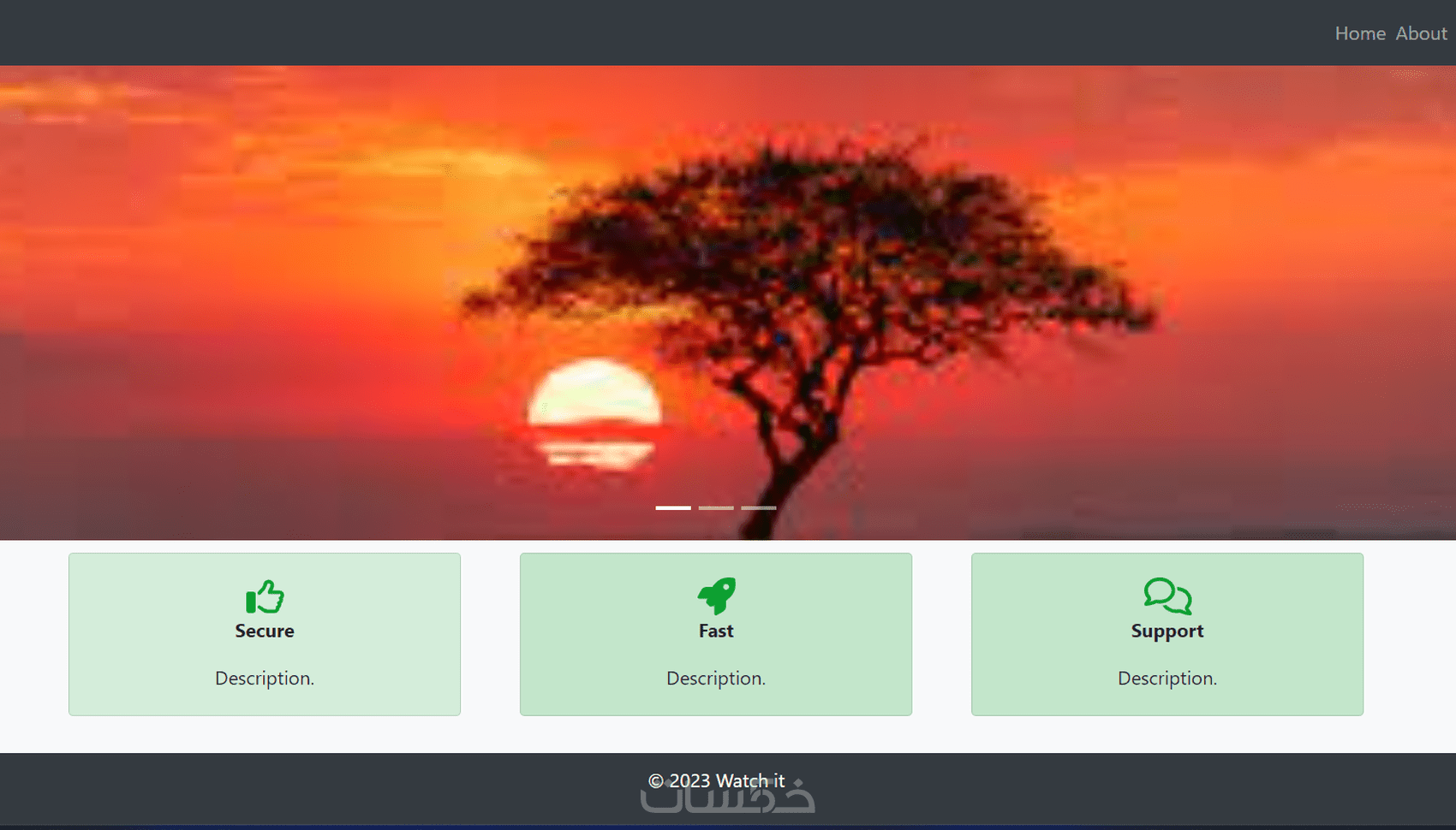 انشاء صفحه باستخدام Html Css Javascript خمسات 