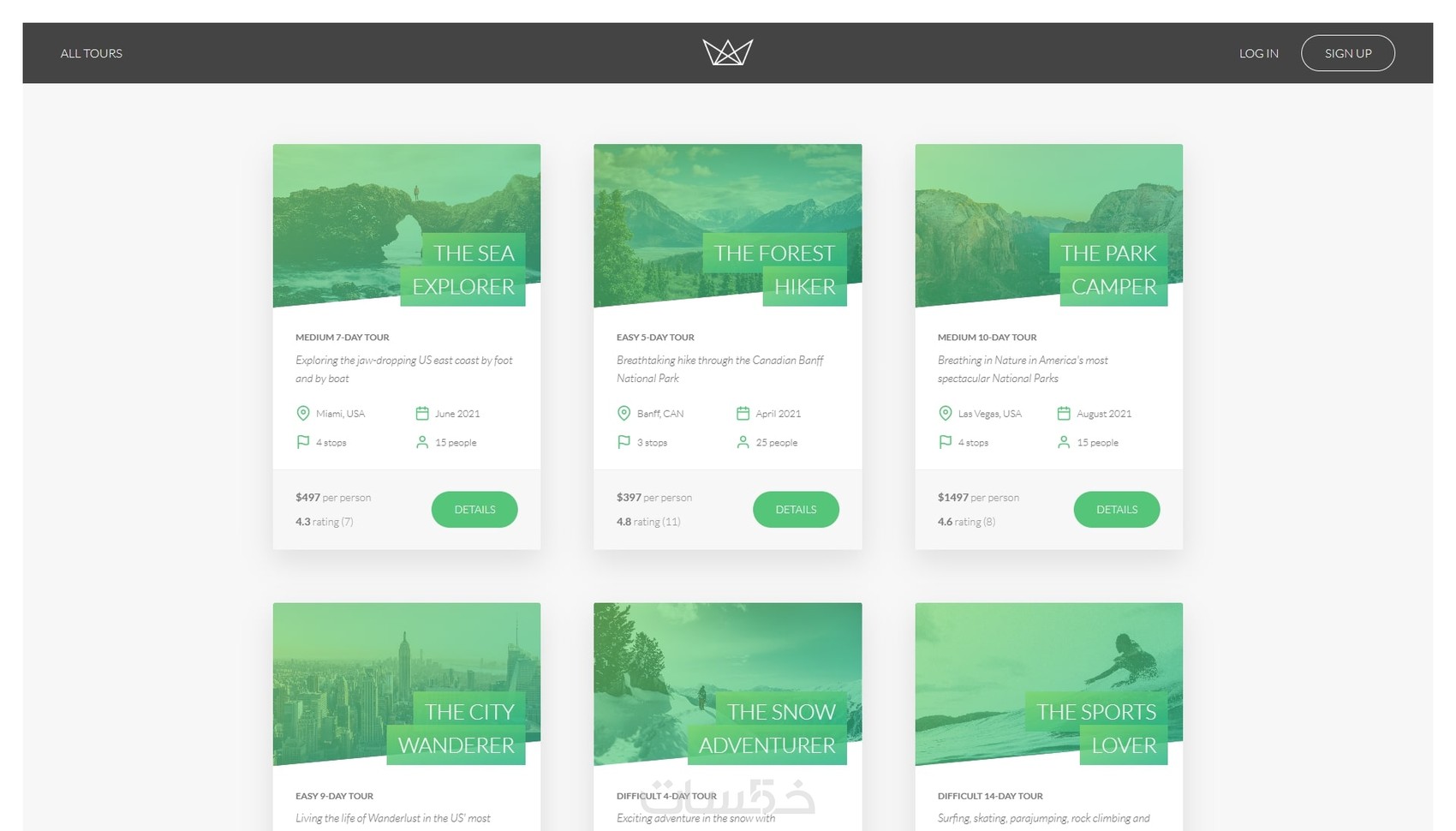 تطوير و تصميم موقع Frontend باستخدام Html Css Javascript خمسات