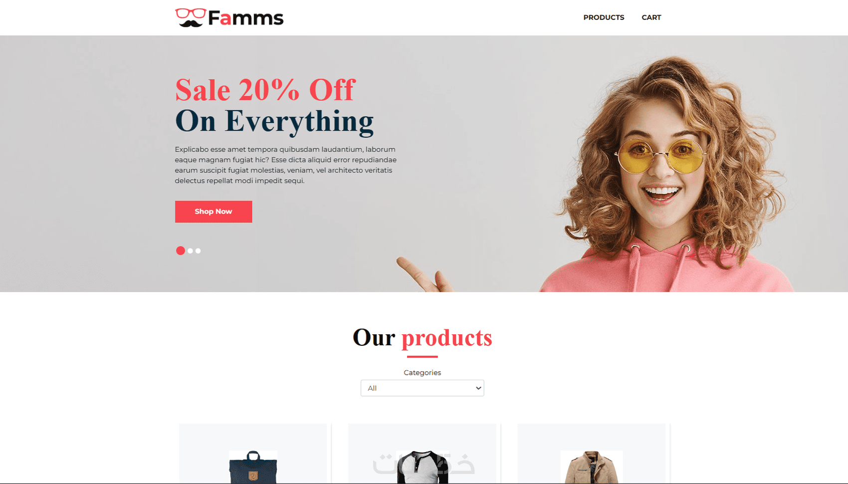 تصميم موقع باستخدام Html Css Javascript Bootstrap خمسات