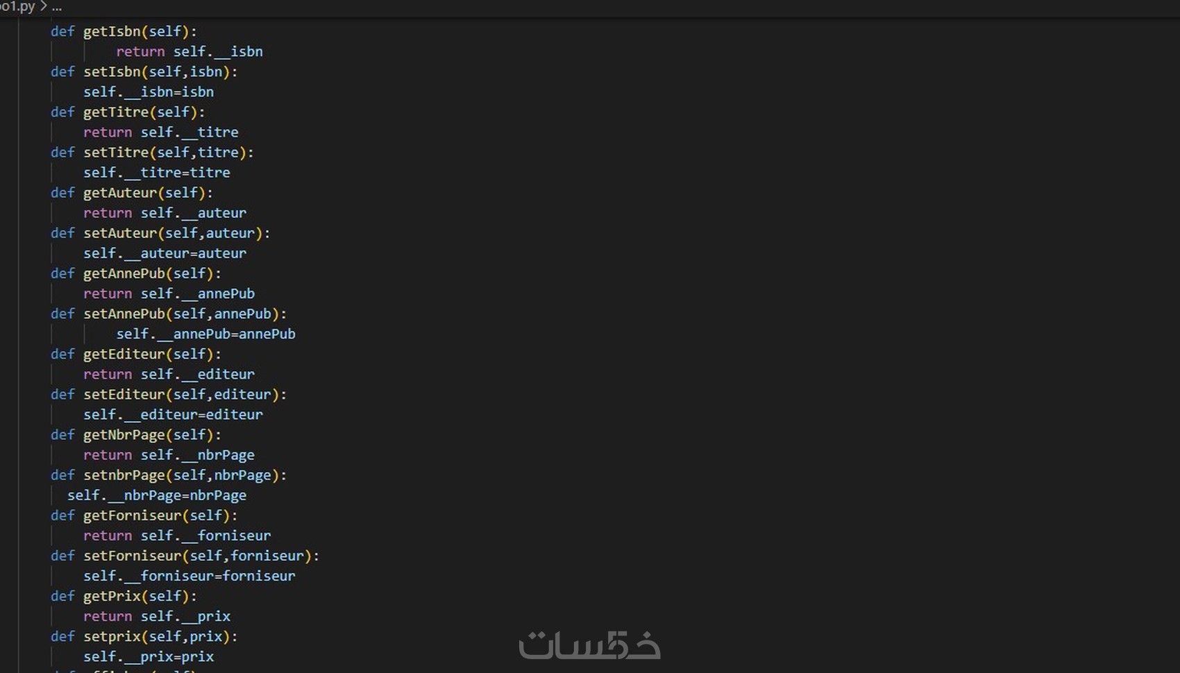 كتابة كود برمجي أو تعديله بالغة Python خمسات