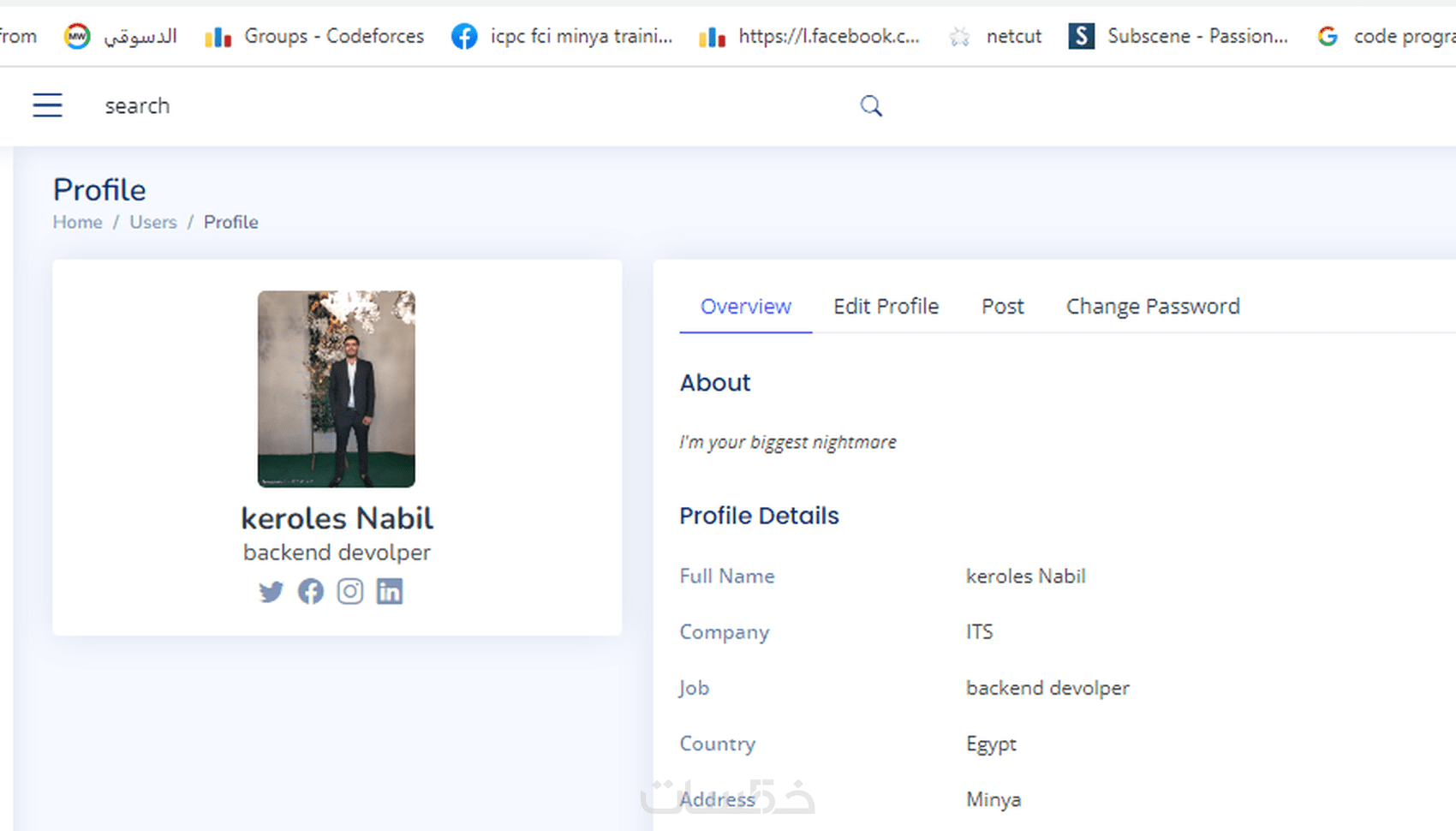 انشاء او تعديل موقع باستخدام Angular,Web API - خمسات