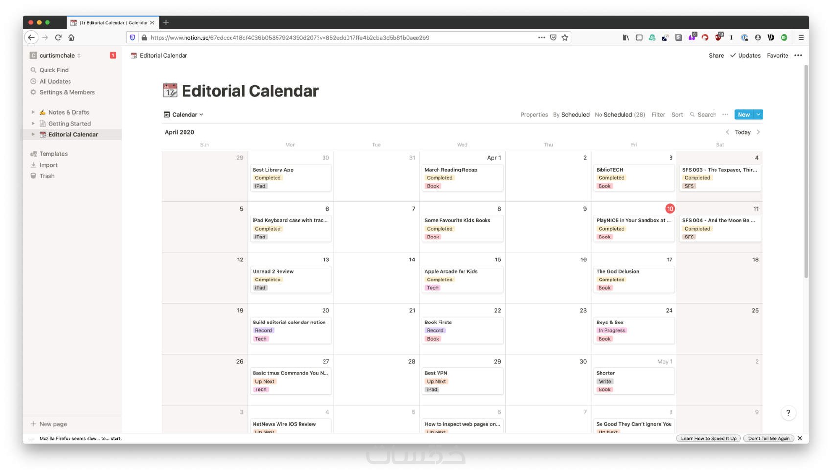 Build notion page بناء صفحة على notion - خمسات