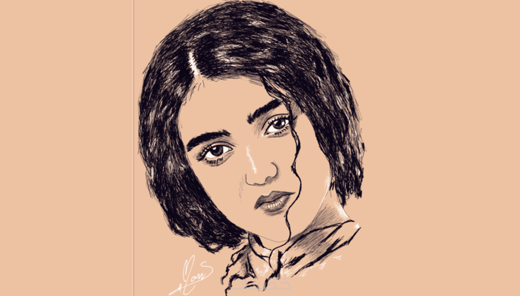 رسم بورترية ديجيتال بطريقة جميلة وزاهية - خمسات