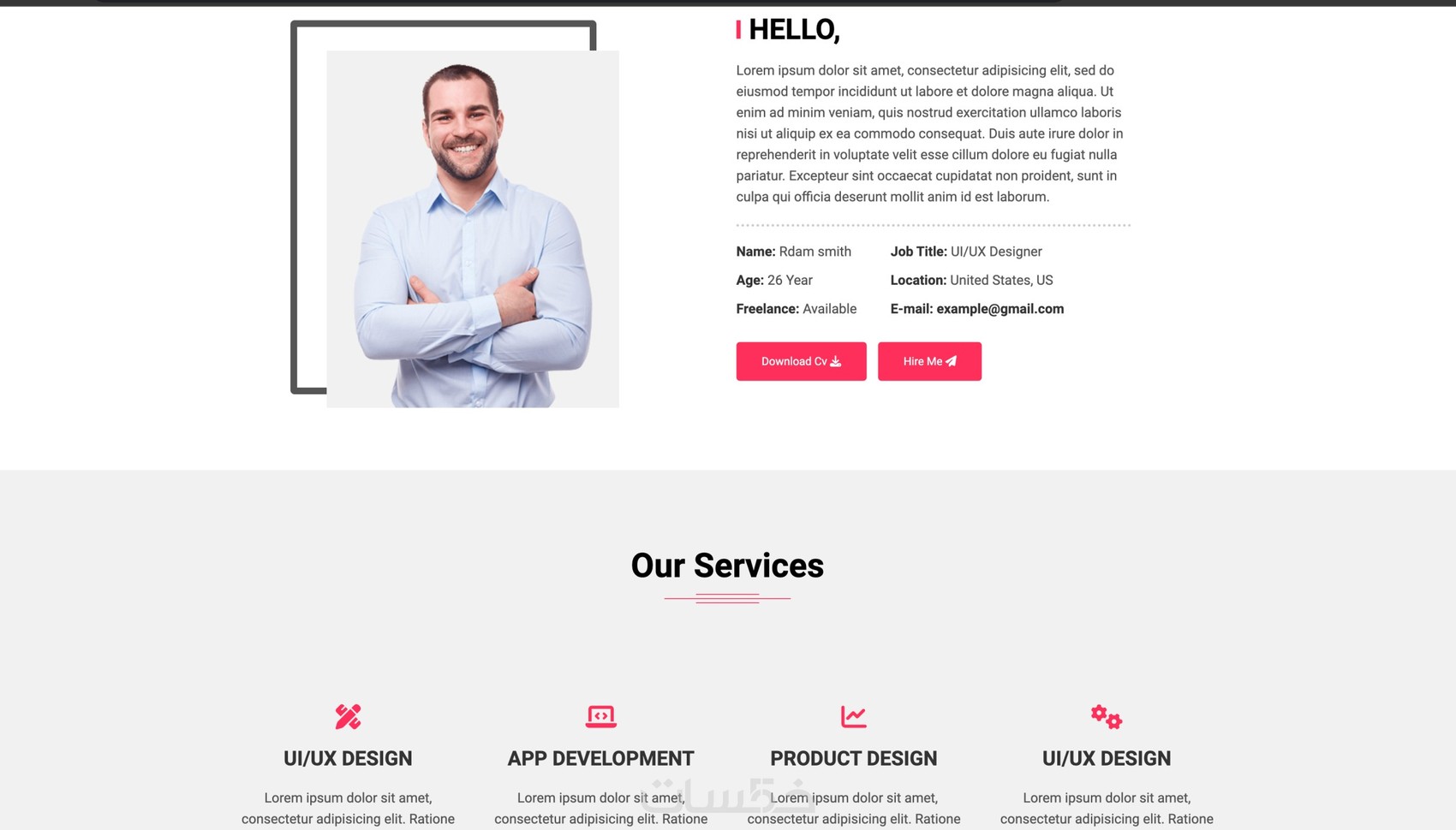 تصميم موقع متجاوب HTML5 CSS3 Bootstrap Js - خمسات