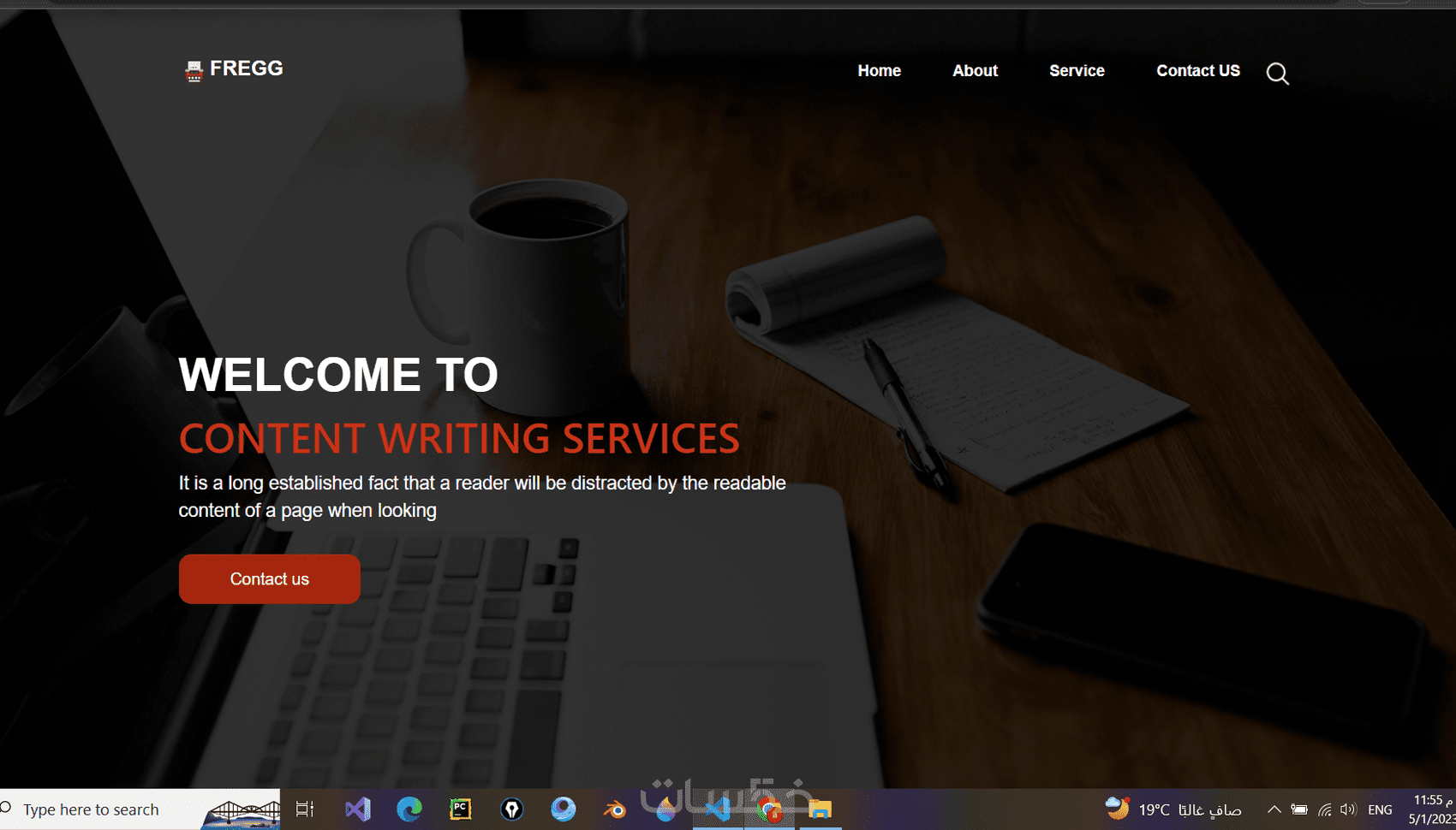 تصميم موقع متجاوبHTML5 & CSS3 & Bootstrap & JQ - خمسات
