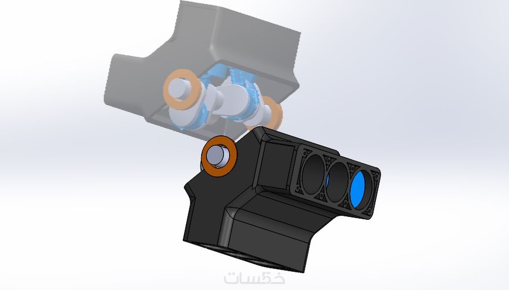 تصميم هندسي متكامل بواسطة برنامج Solidworks للقطعة خمسات