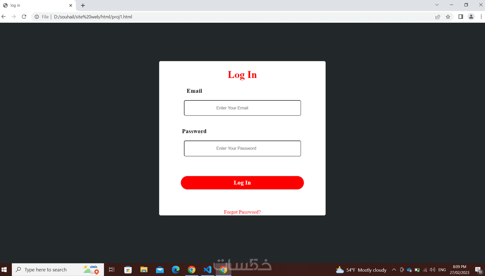 تصميم صفحة ويب باستخدام Html5,Css3,Java-Script,bootstrap - خمسات