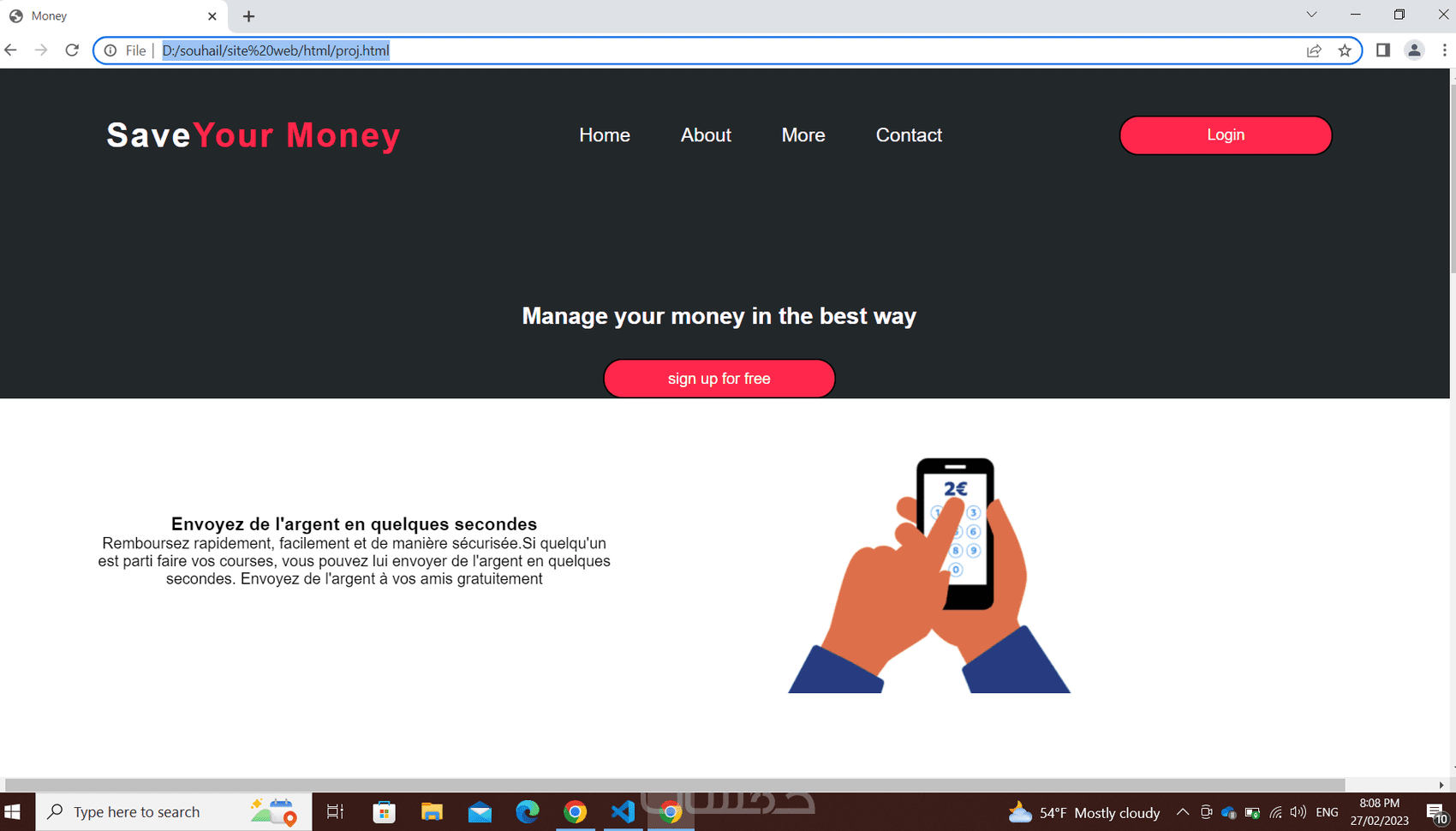 تصميم صفحة ويب باستخدام Html5,Css3,Java-Script,bootstrap - خمسات