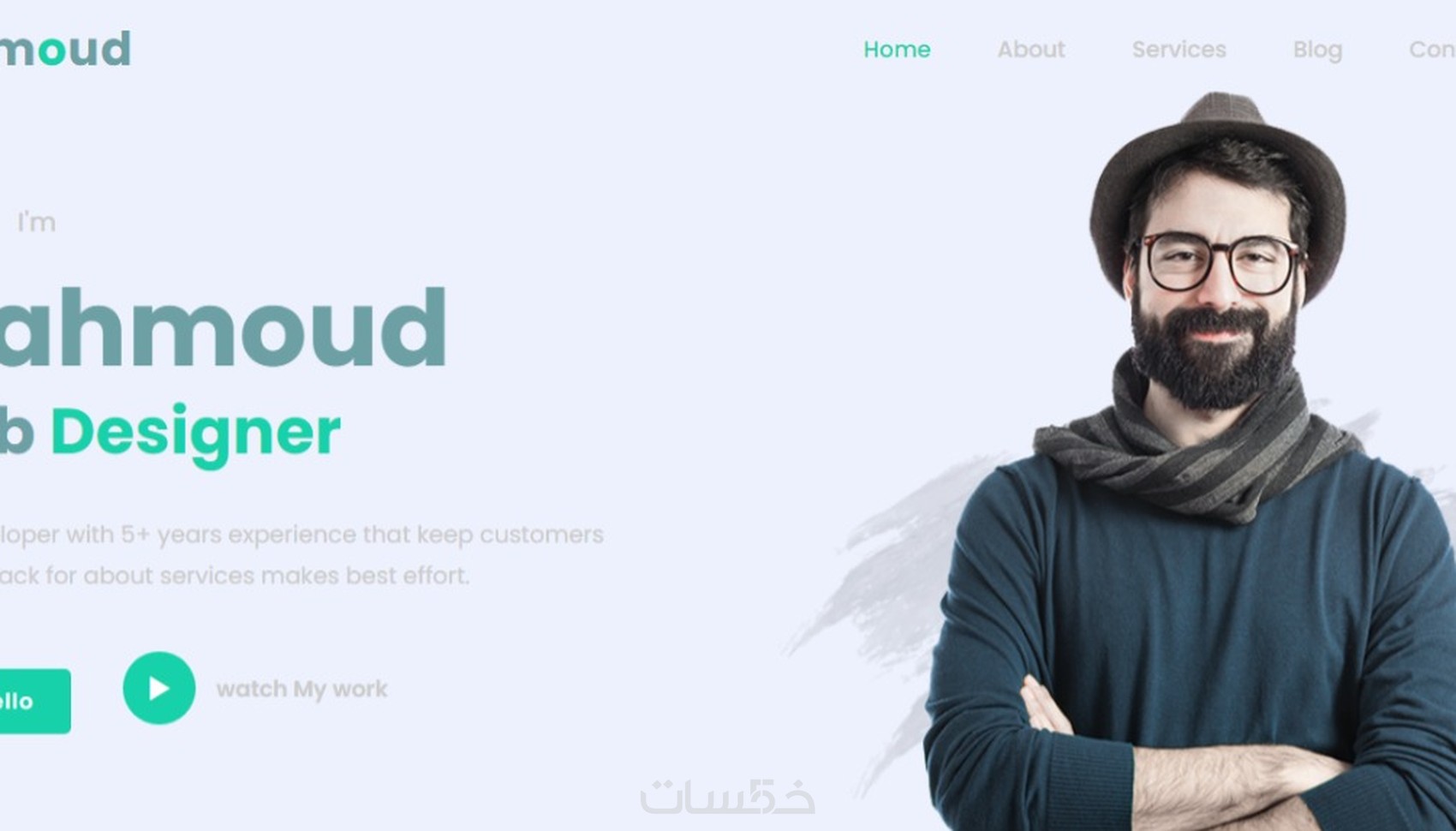 عمل موقع Html Css Js إحترافي خمسات 