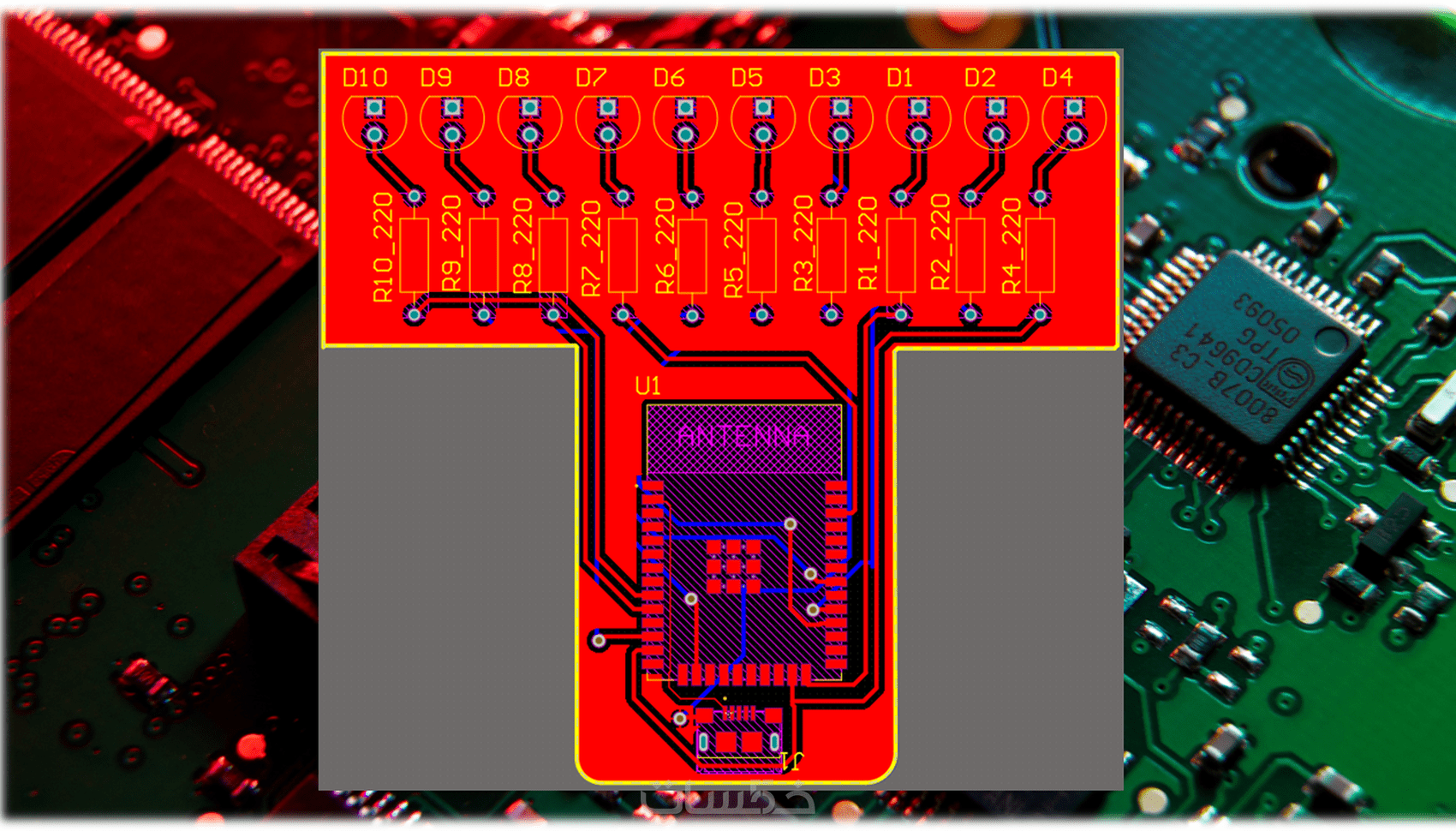 تصميم pcb ل "Flasher with ESP32" باستخدام برنامج Altium - خمسات