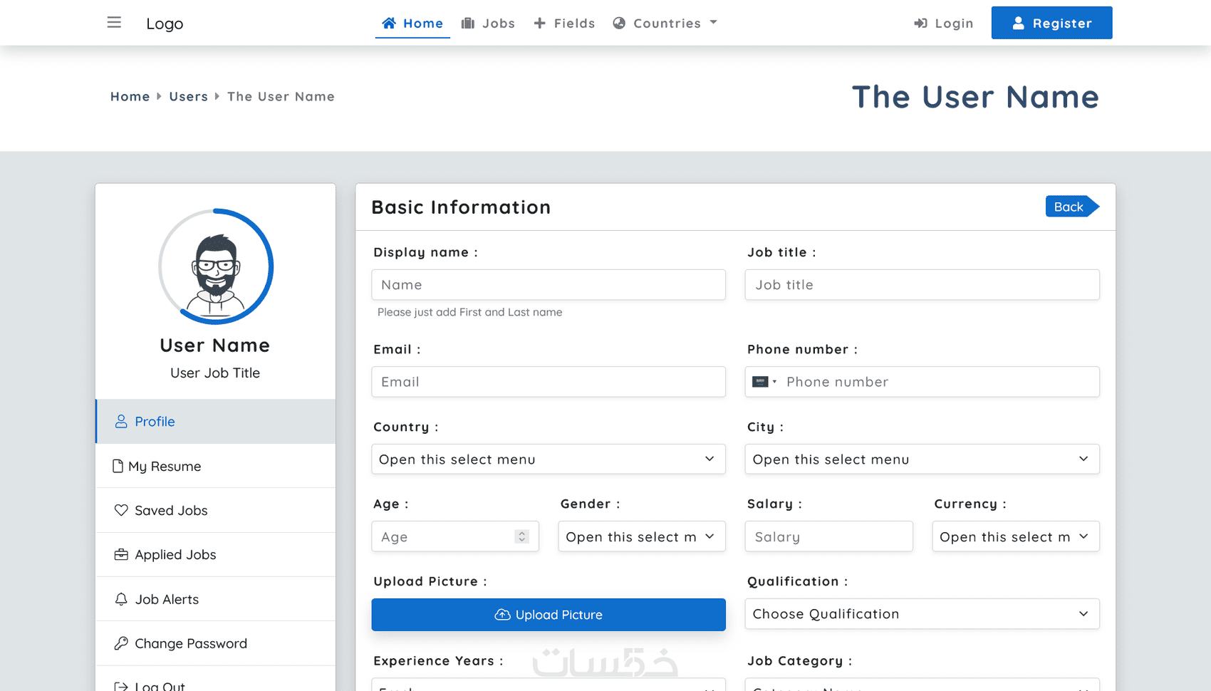 تصميم موقع متجاوب HTML5 CSS3 Bootstrap JQ - خمسات