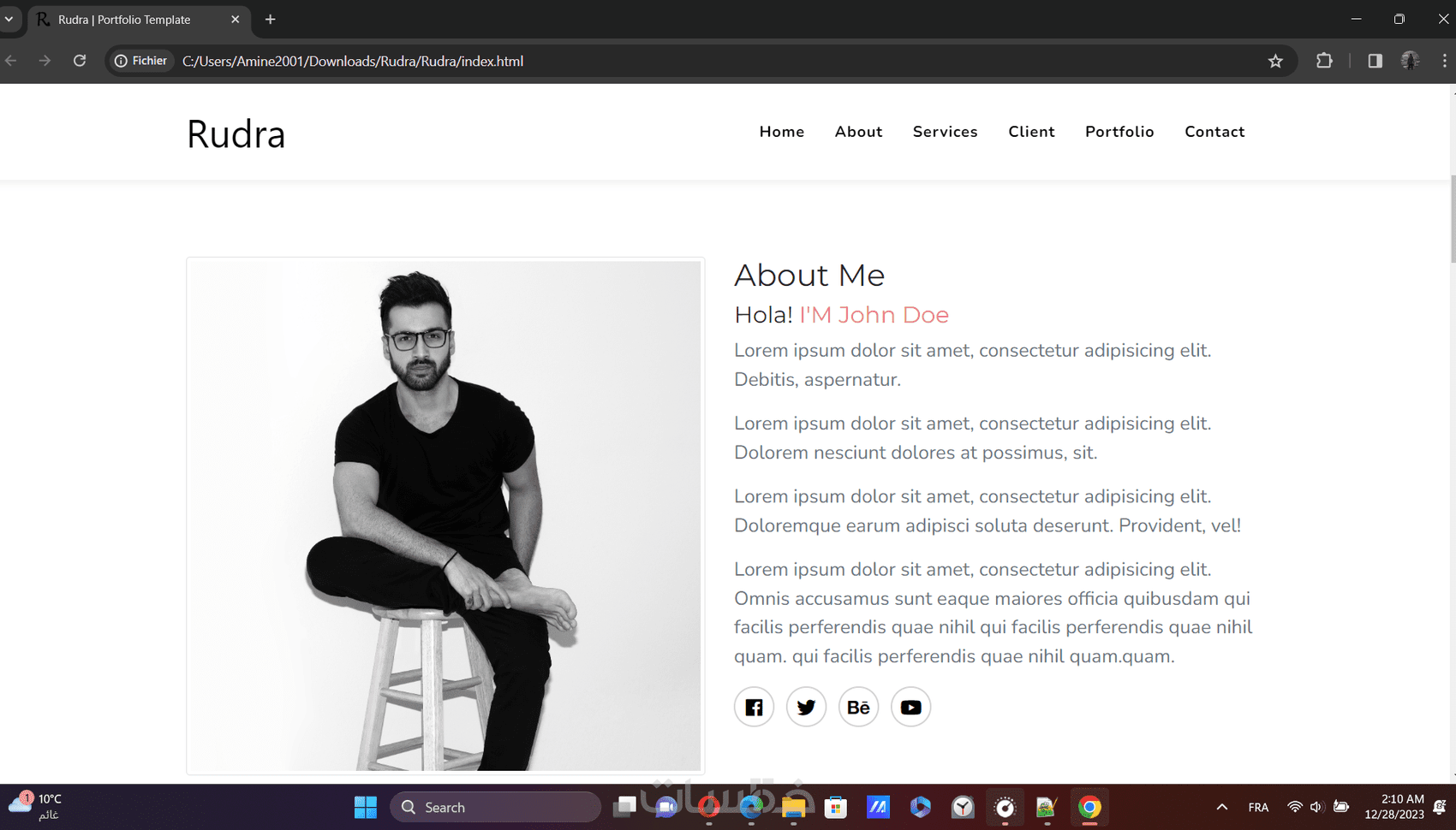 برمجة وتصميم موقع بأستخدام Html5 Css Js Php Mysql خمسات