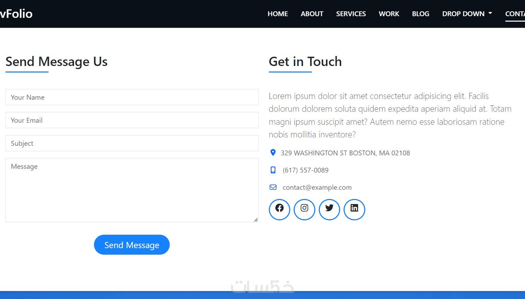 تصميم موقع الكتروني باستخدام HTML5, CSS3, JavaScript - خمسات