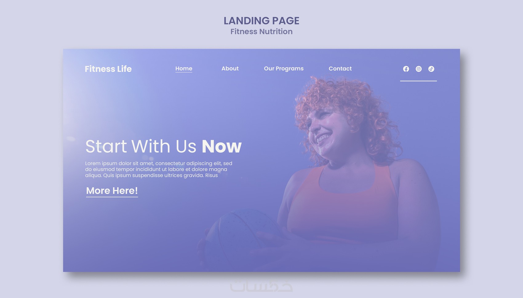 تصميم صفحة هبوط Landing page ب HTML CSS Bootstrap - خمسات