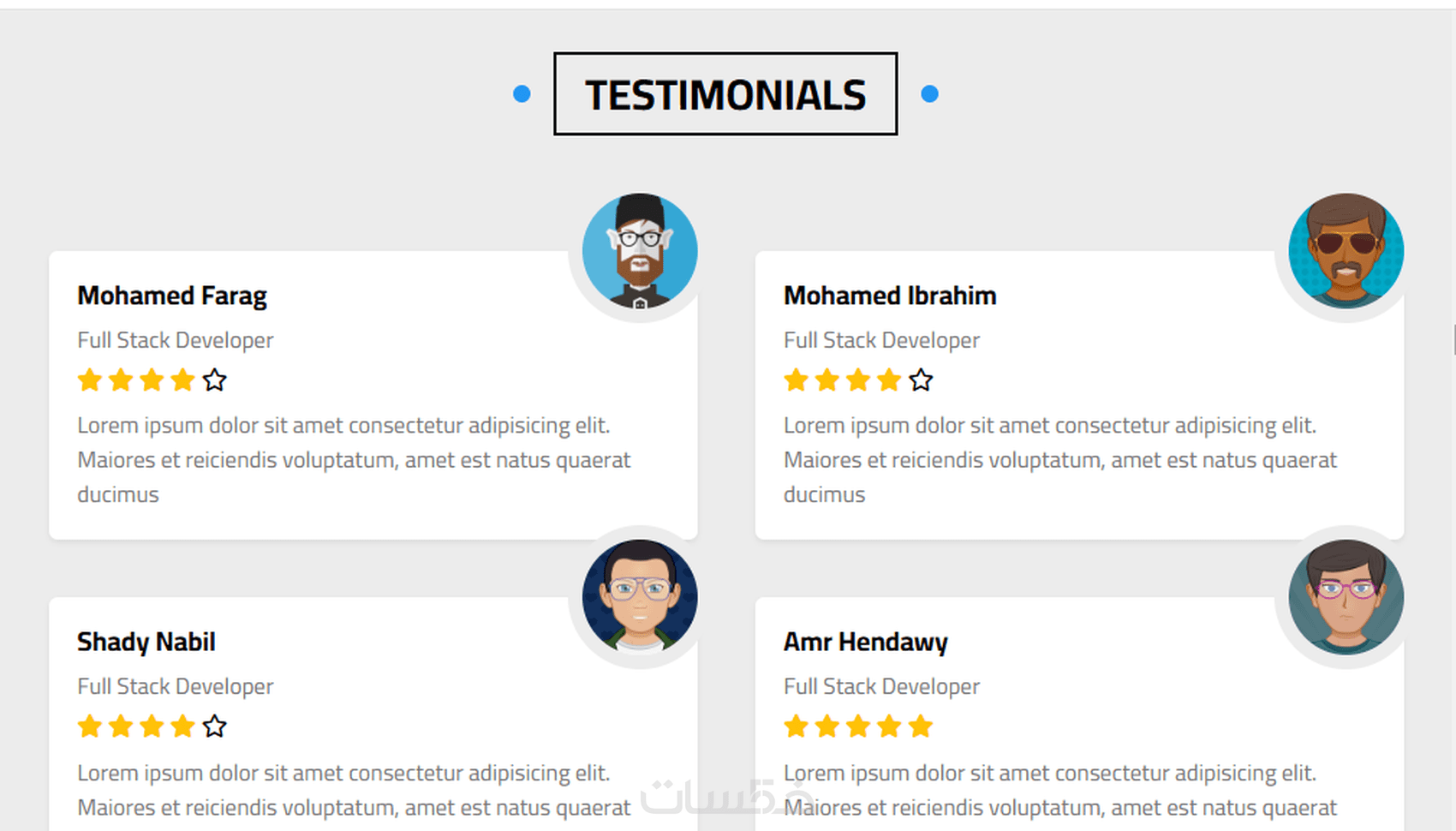 تصميم موقع كامل باستخدام ReactJS TailwindCSS - خمسات