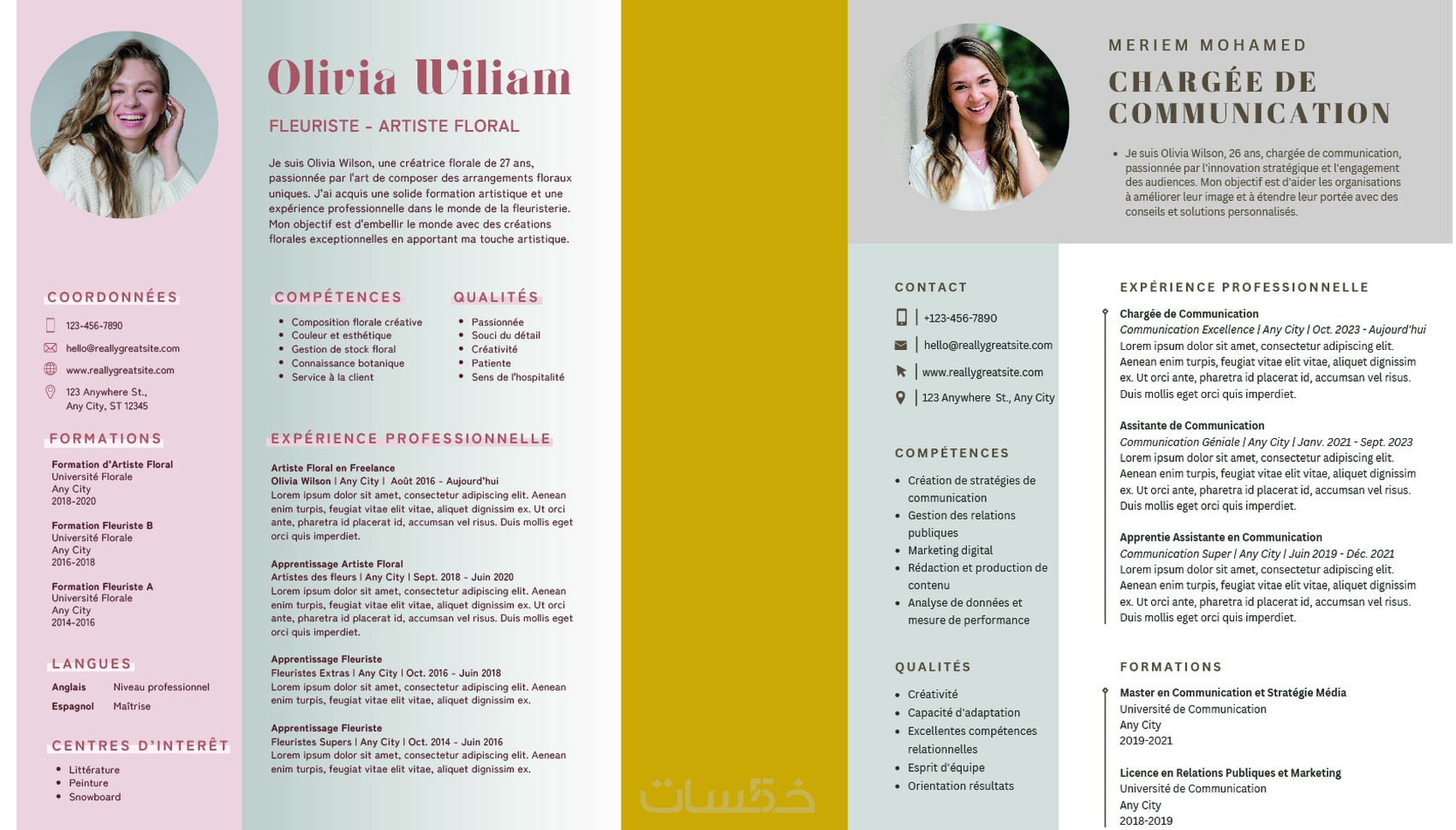 تصميم السيرة الذاتية CV بطريقة احترافية - خمسات