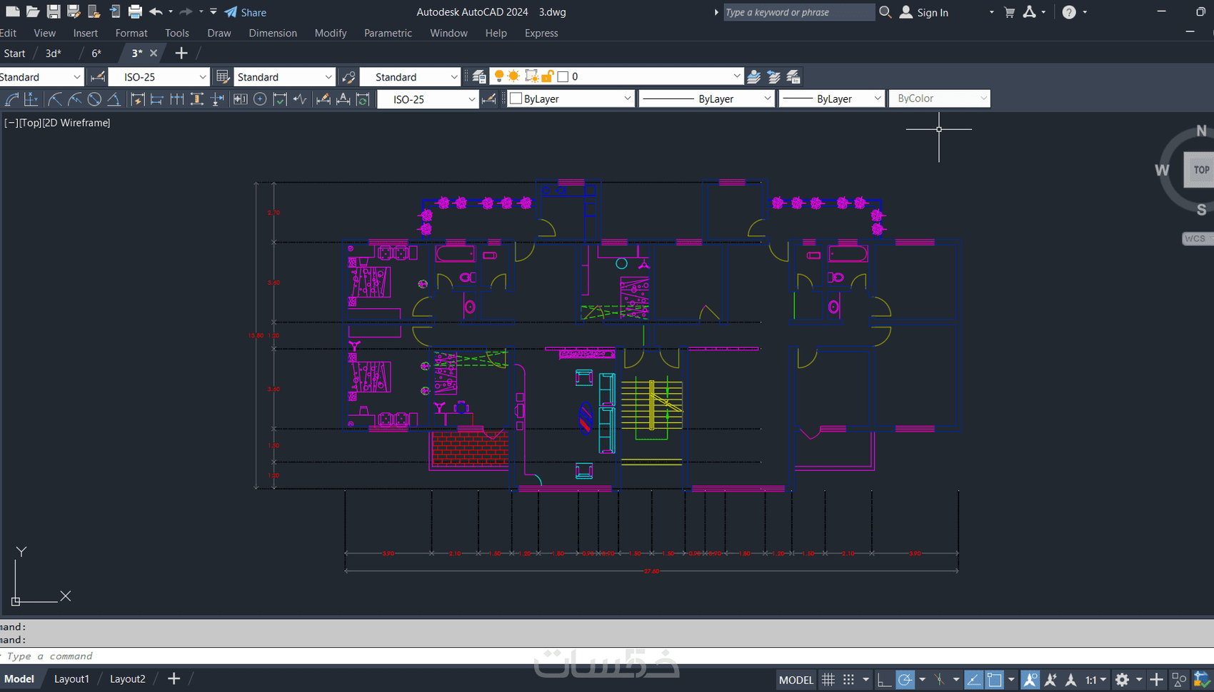 أرسم مخططات هندسية على برنامج Autocad 2d بسرعة ودقة فائقة خمسات