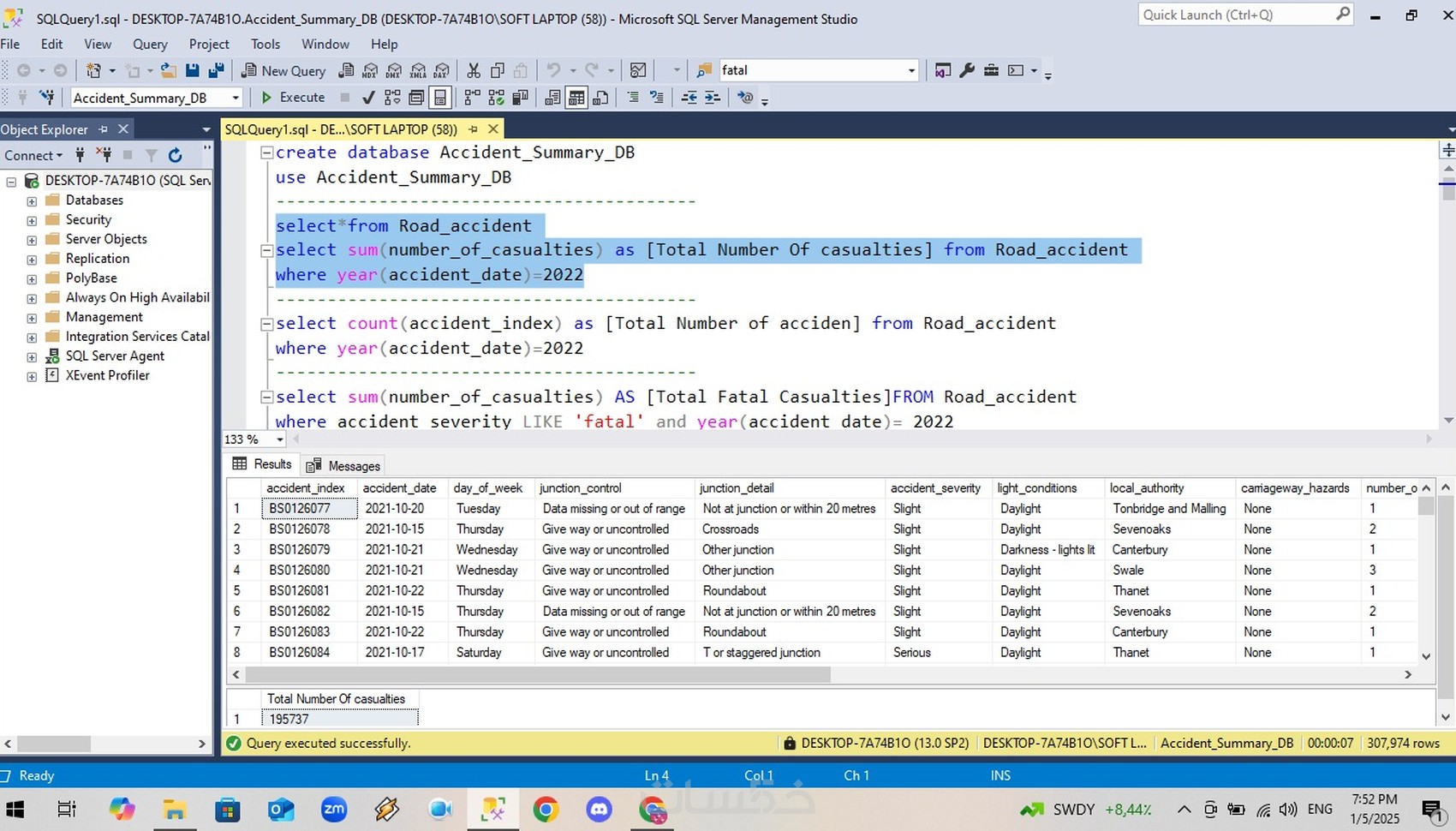 إنشاء قاعده بيانات By SQL Program - خمسات