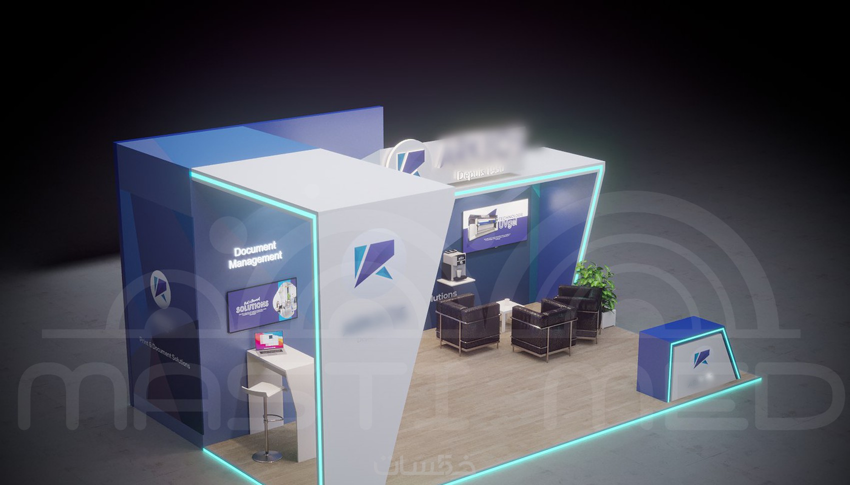 تصميم بوثات وأجنحة المعارض واستاندات عرض - BOOTHS DESIGN - خمسات