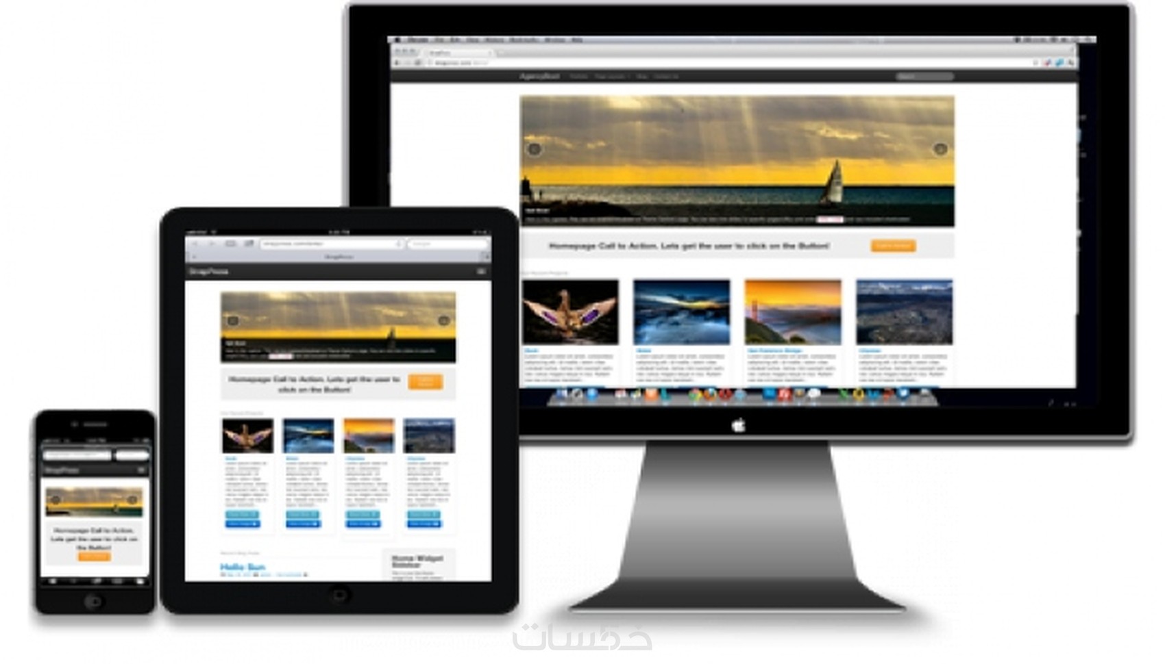تصميم صفحات ويب بواسطة html5,css3 ,bootstrap, jquery - خمسات