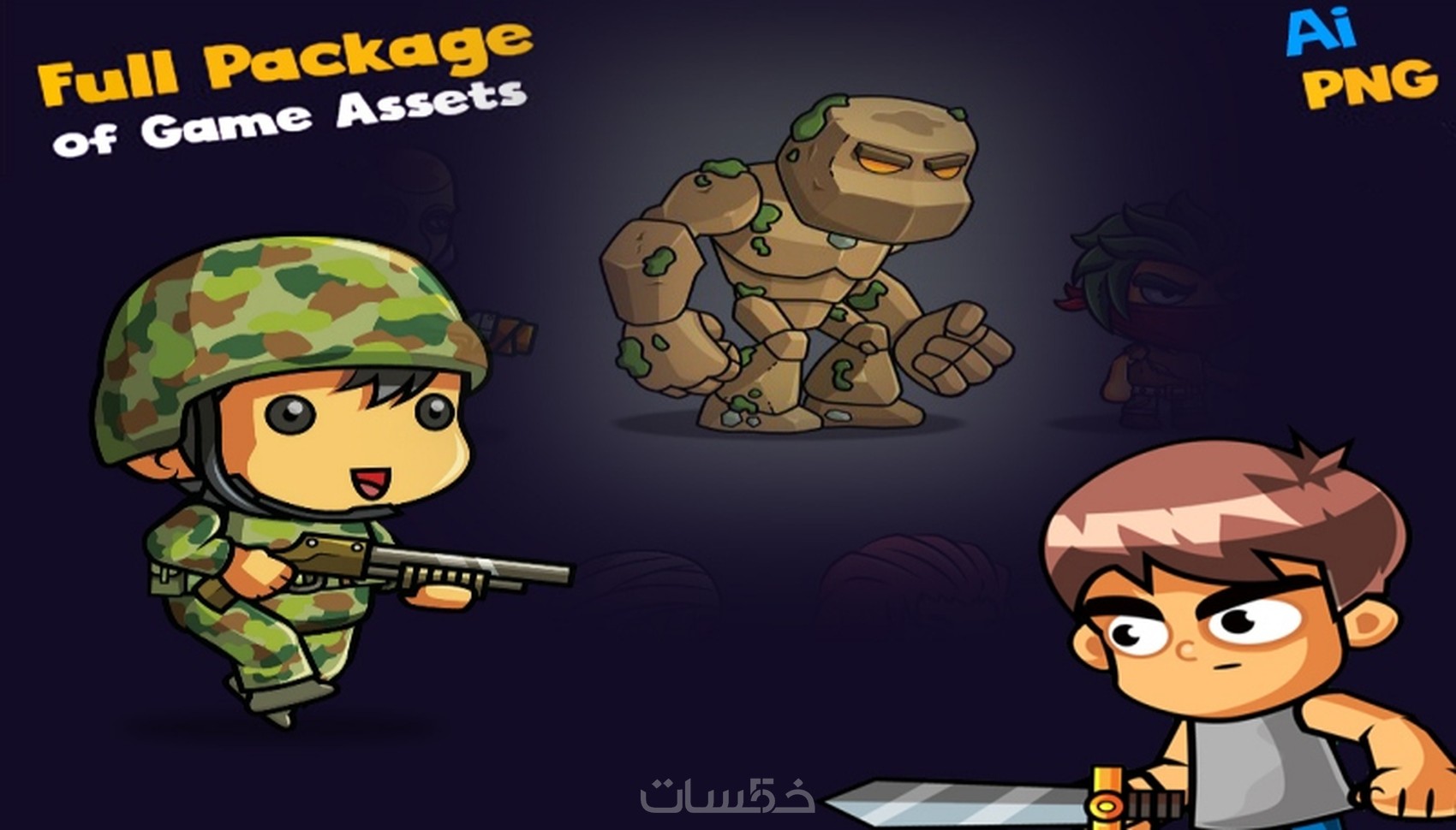 تصميم شخصيات 2D و رسومات للعبتك بجودة عالية - خمسات