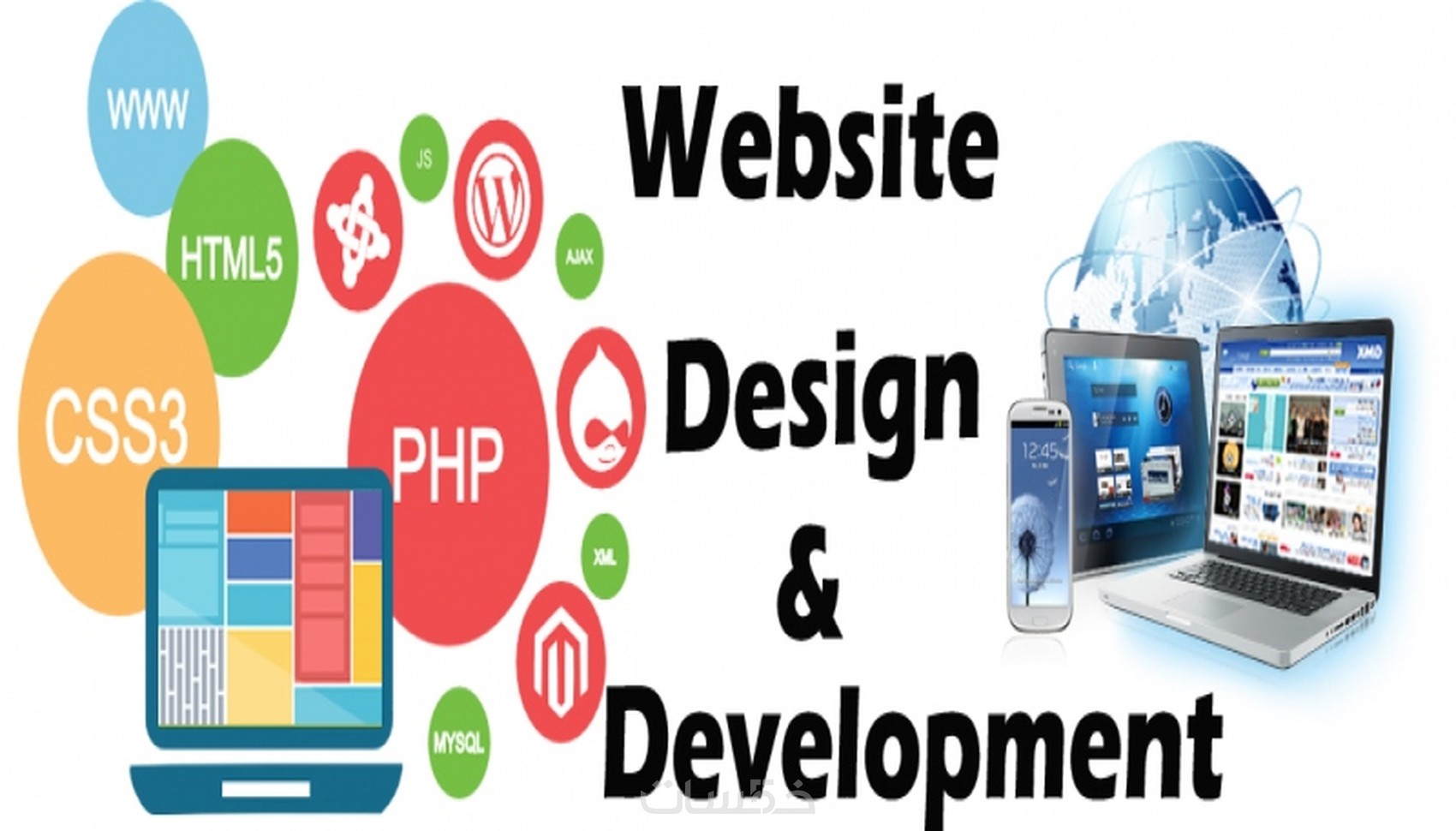 تصميم وبرمجة المواقع عن طريق Html And Css And Php Andmysql صفحتين خمسات