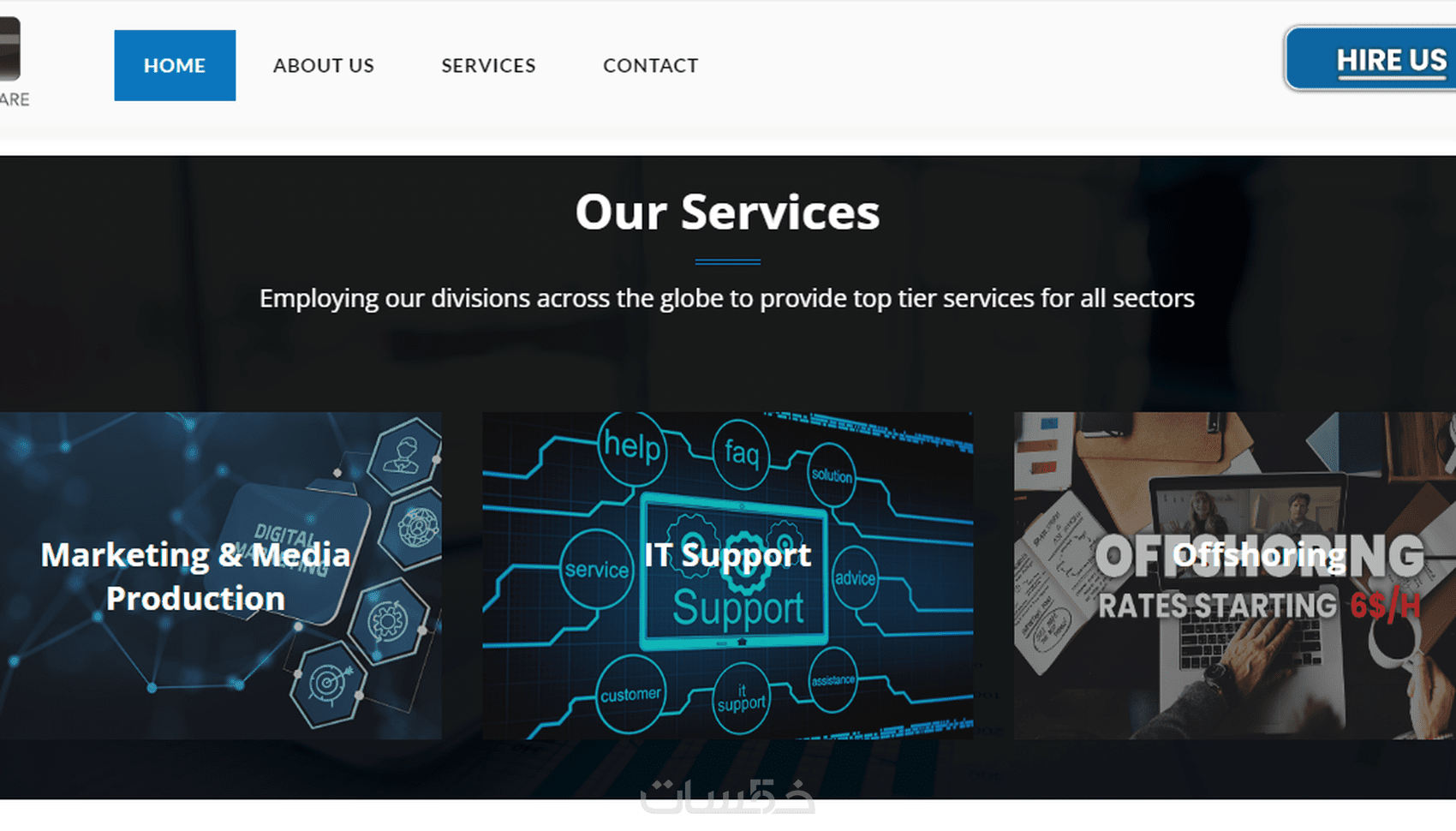 تصميم موقع تعريفي لشركتك باستخدام HTML5 CSS JS (Bootstrap) - خمسات