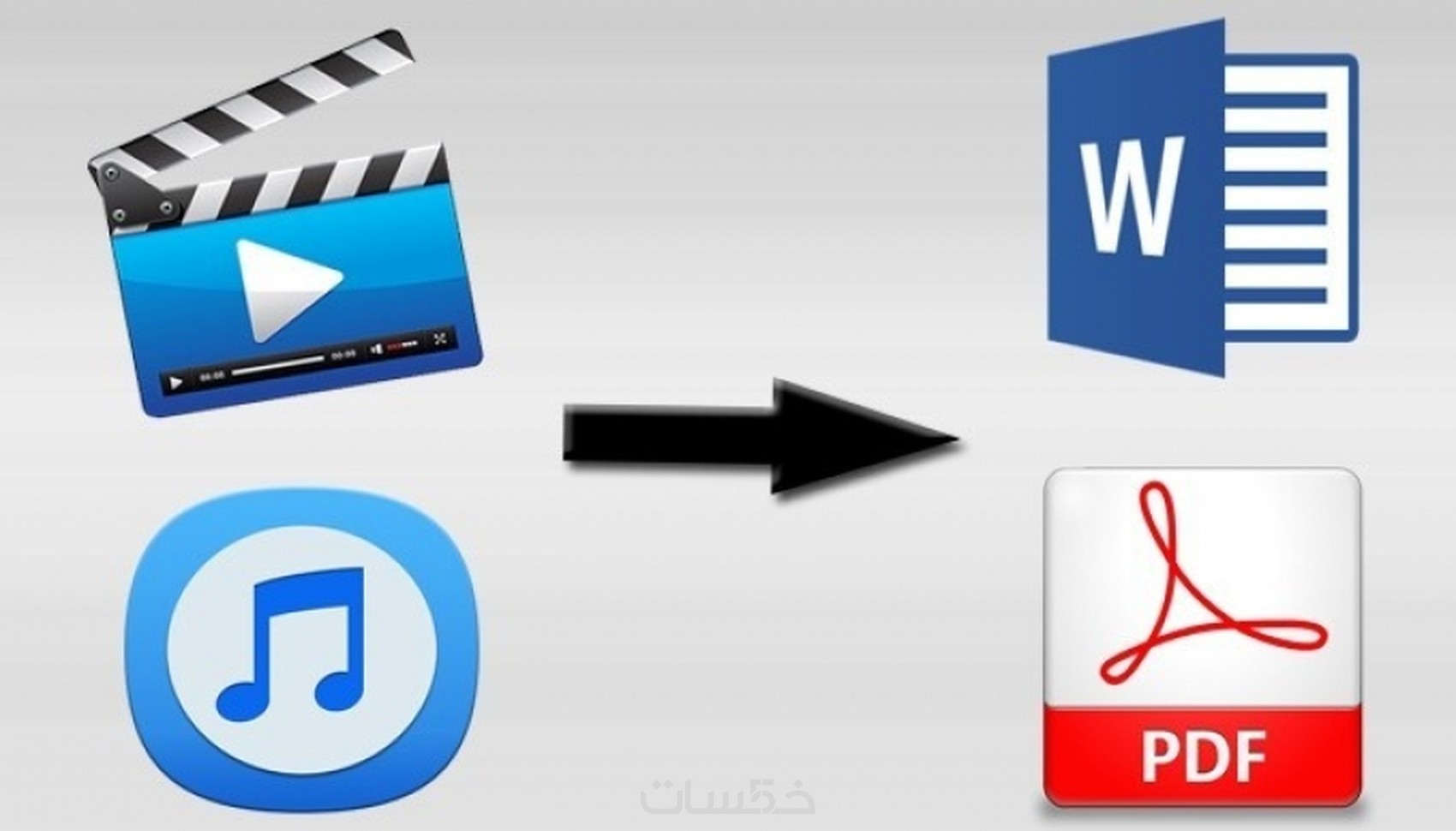 تفريغ محتوى فيديو أو ملف صوتى إلى ملف Word أو Pdf خمسات